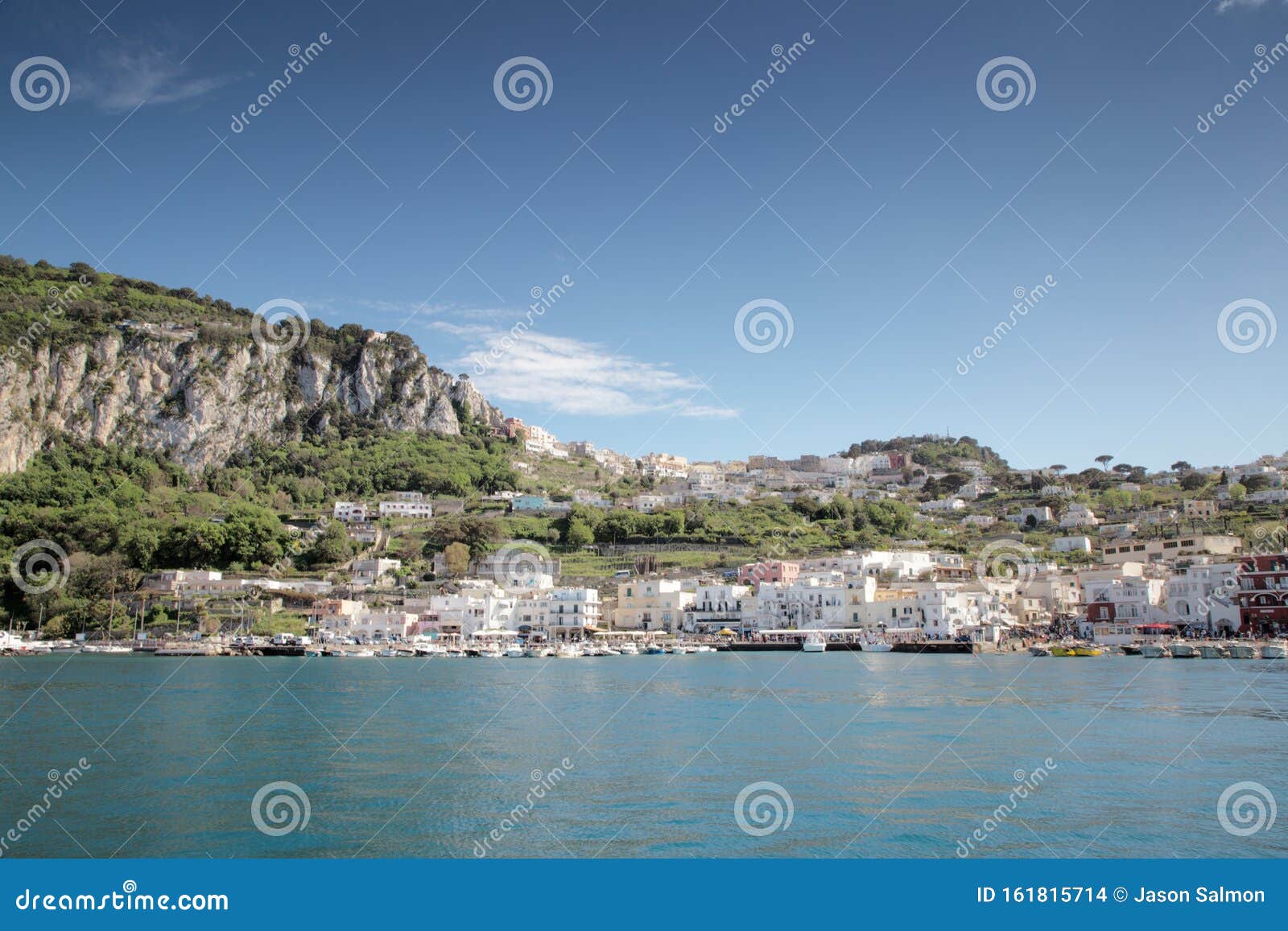 Harbour on the Island of Capri Stock Photo - Image of island, buildings ...