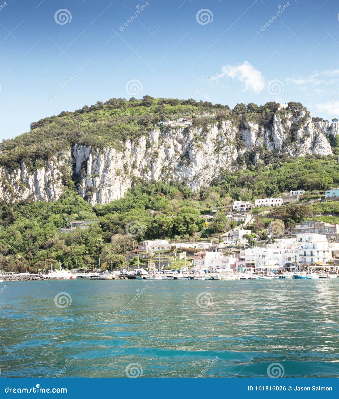 Harbour on the Island of Capri Stock Photo - Image of dock, seaside ...