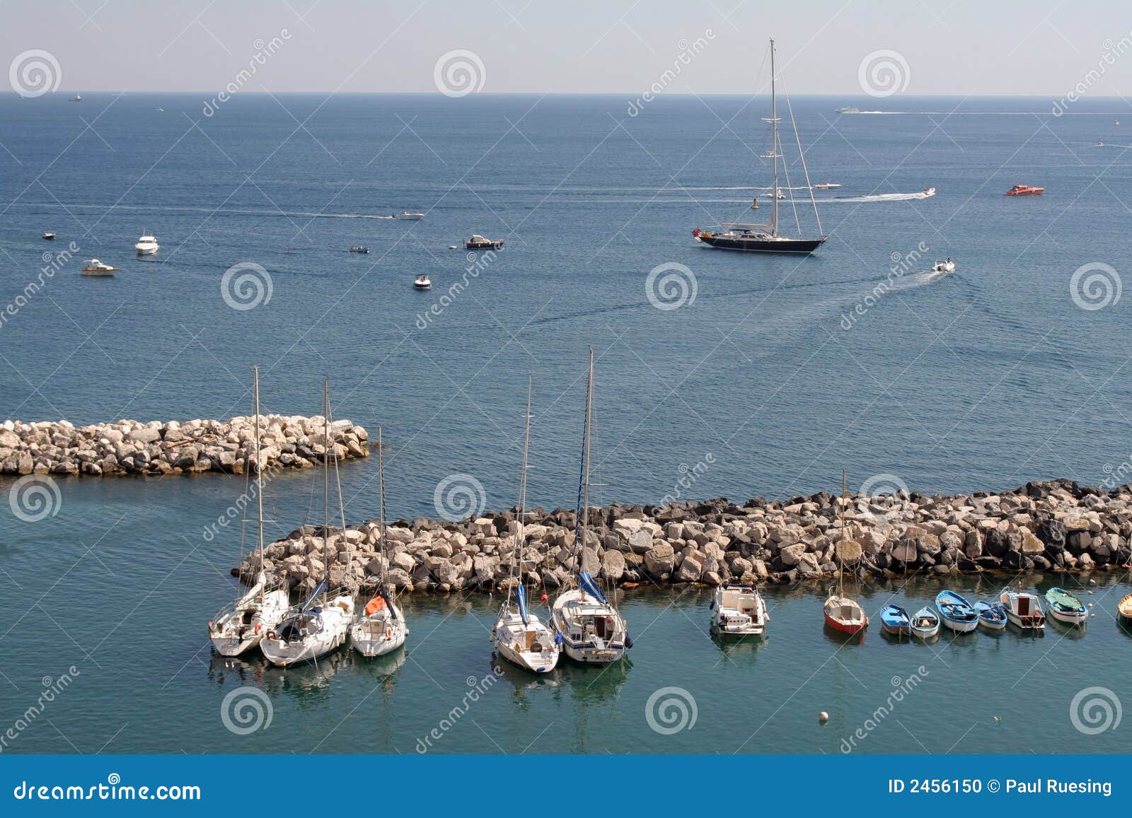 Harbour, Island Procida, Italy Stock Photo - Image of blue, boats: 2456150