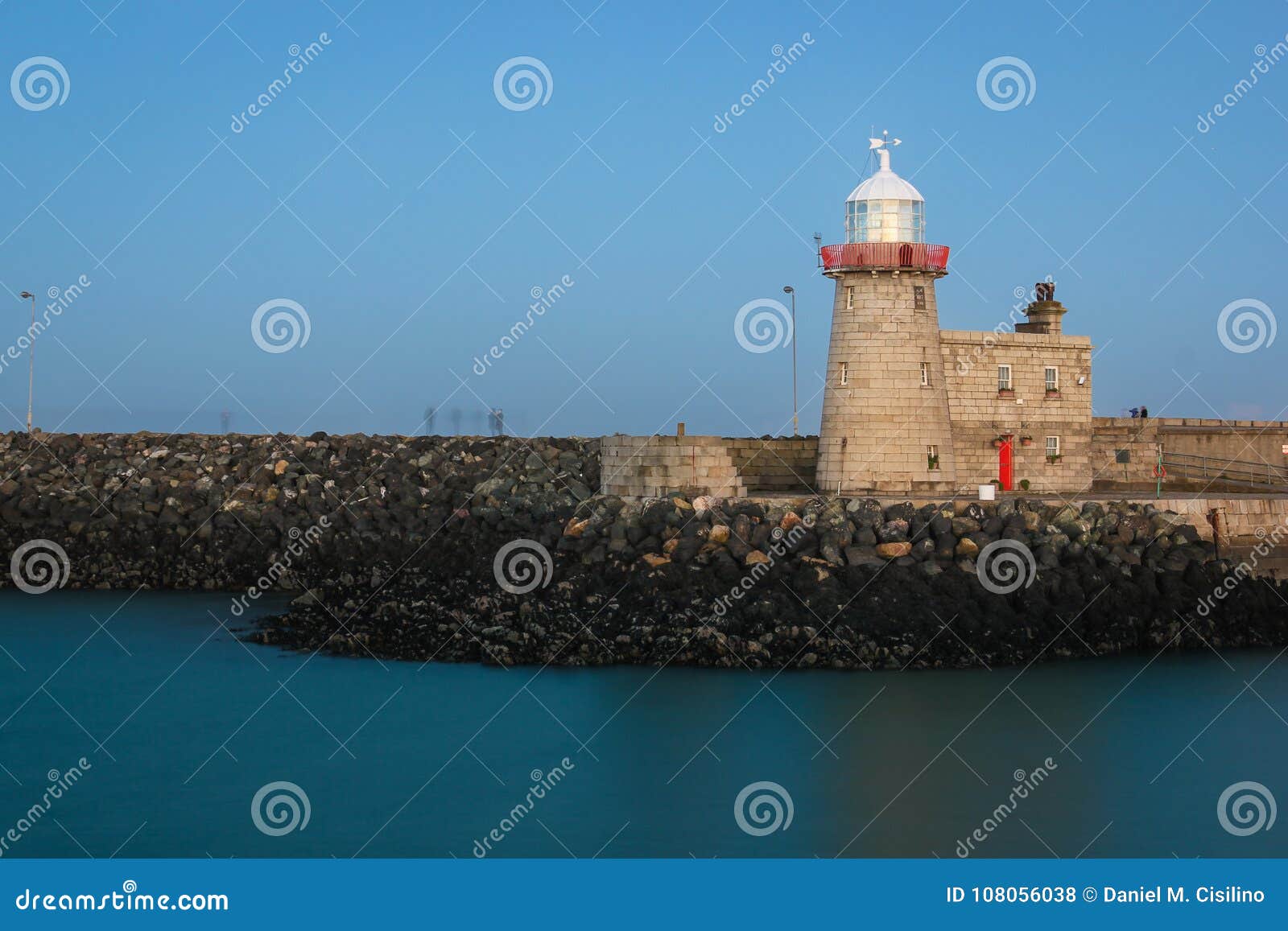 Harbour Lighthouse At Sunset. Howth. Dublin. Ireland Royalty-Free Stock ...