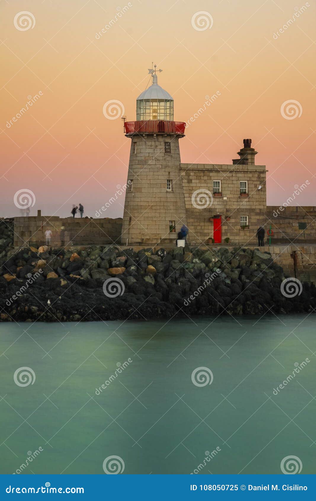 Harbour Lighthouse at Sunset. Howth. Dublin. Ireland Stock Image ...
