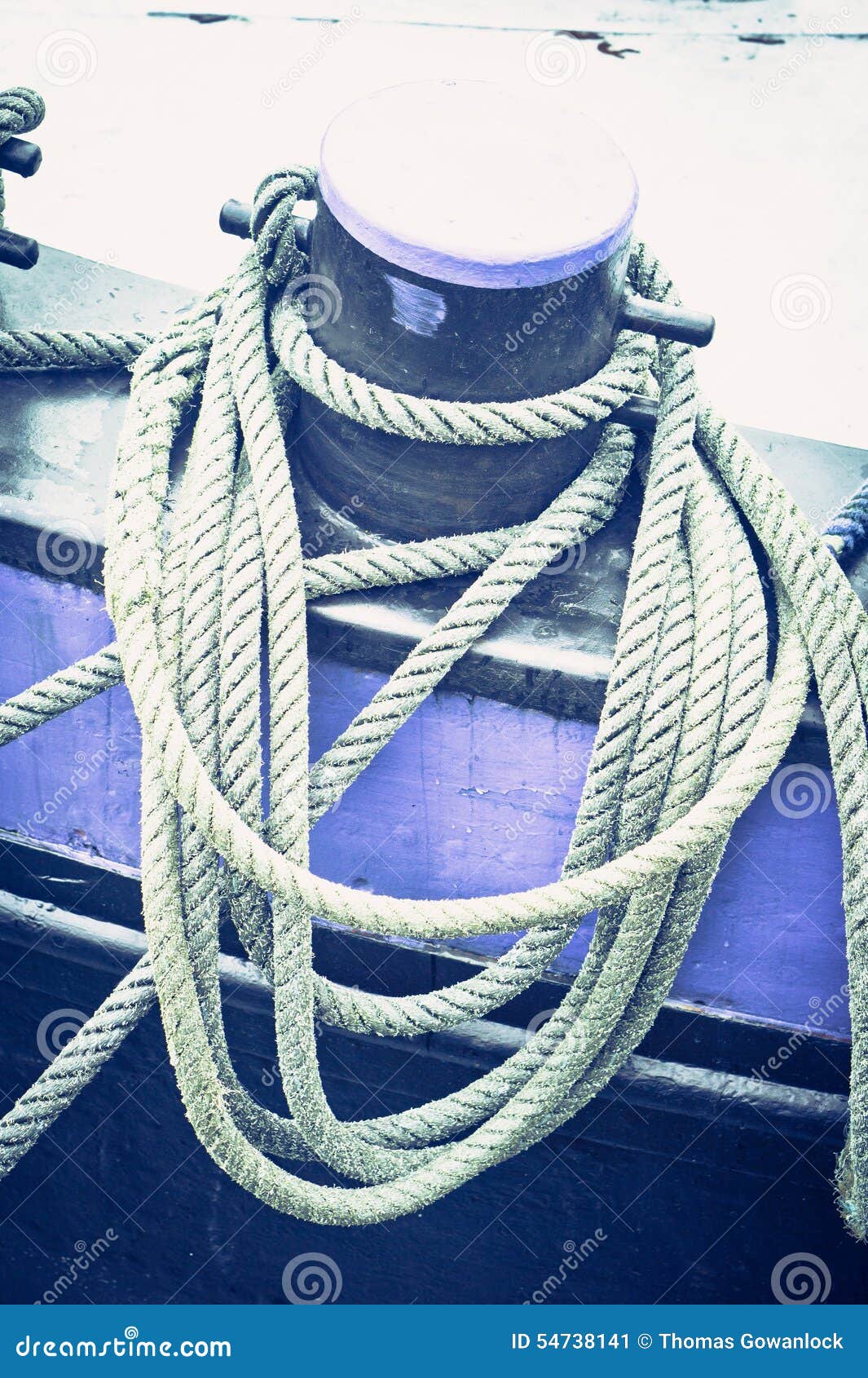 Harbour rope stock image. Image of railing, sunny, instagram - 54738141