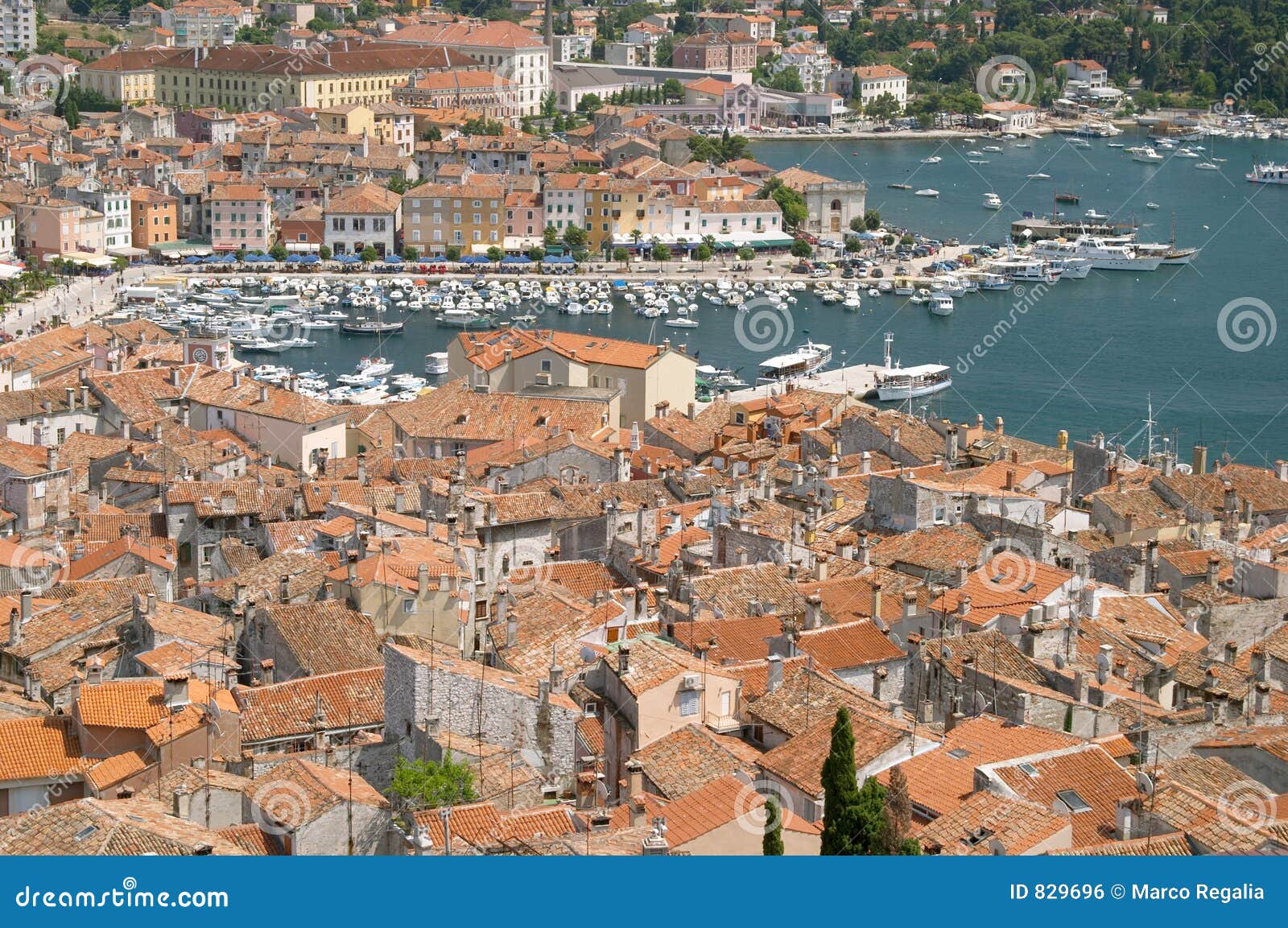 Harbour of Rovinj (Rovigno), Istra, Croatia Stock Photo - Image of ...