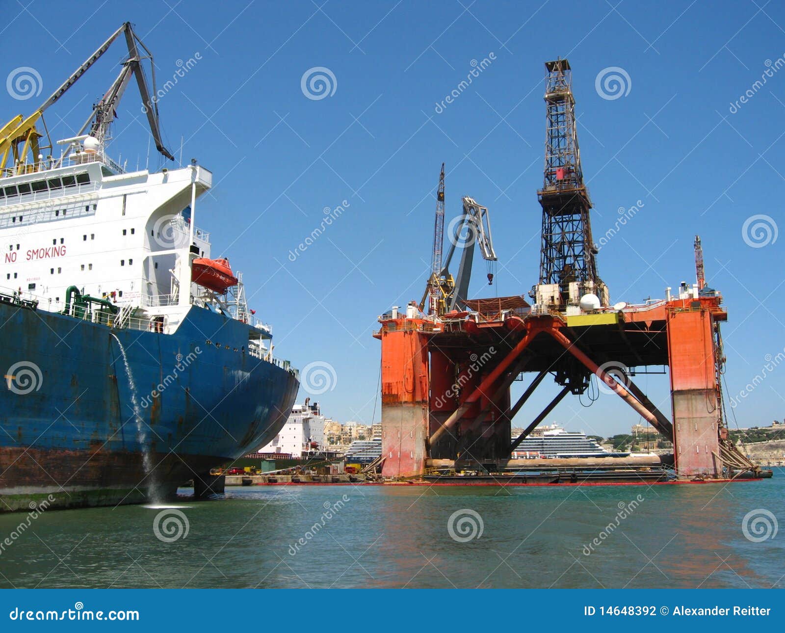 Harbour - shipping dock stock photo. Image of unloading - 14648392