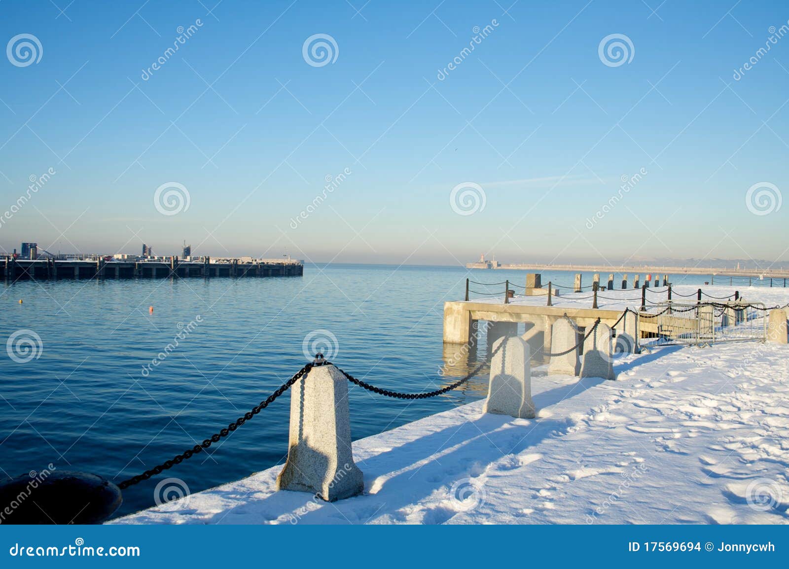 Harbour in the snow stock photo. Image of harbour, water - 17569694