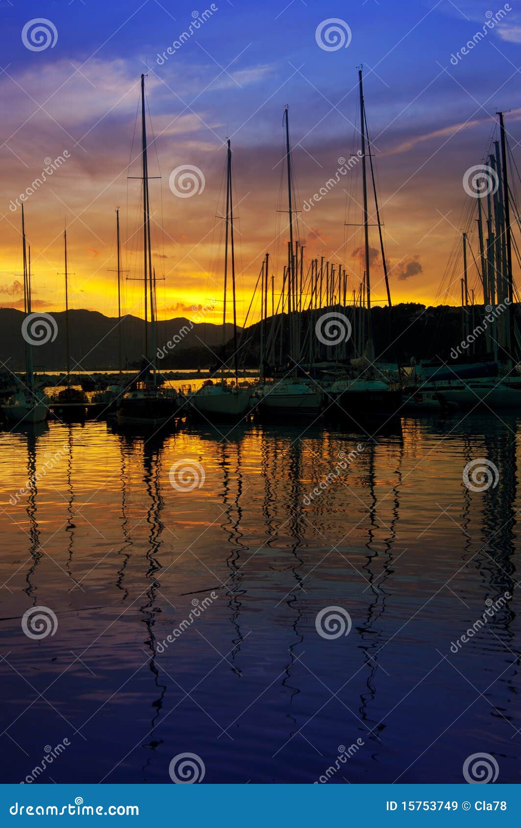 Harbour in the sunset stock image. Image of relaxation - 15753749
