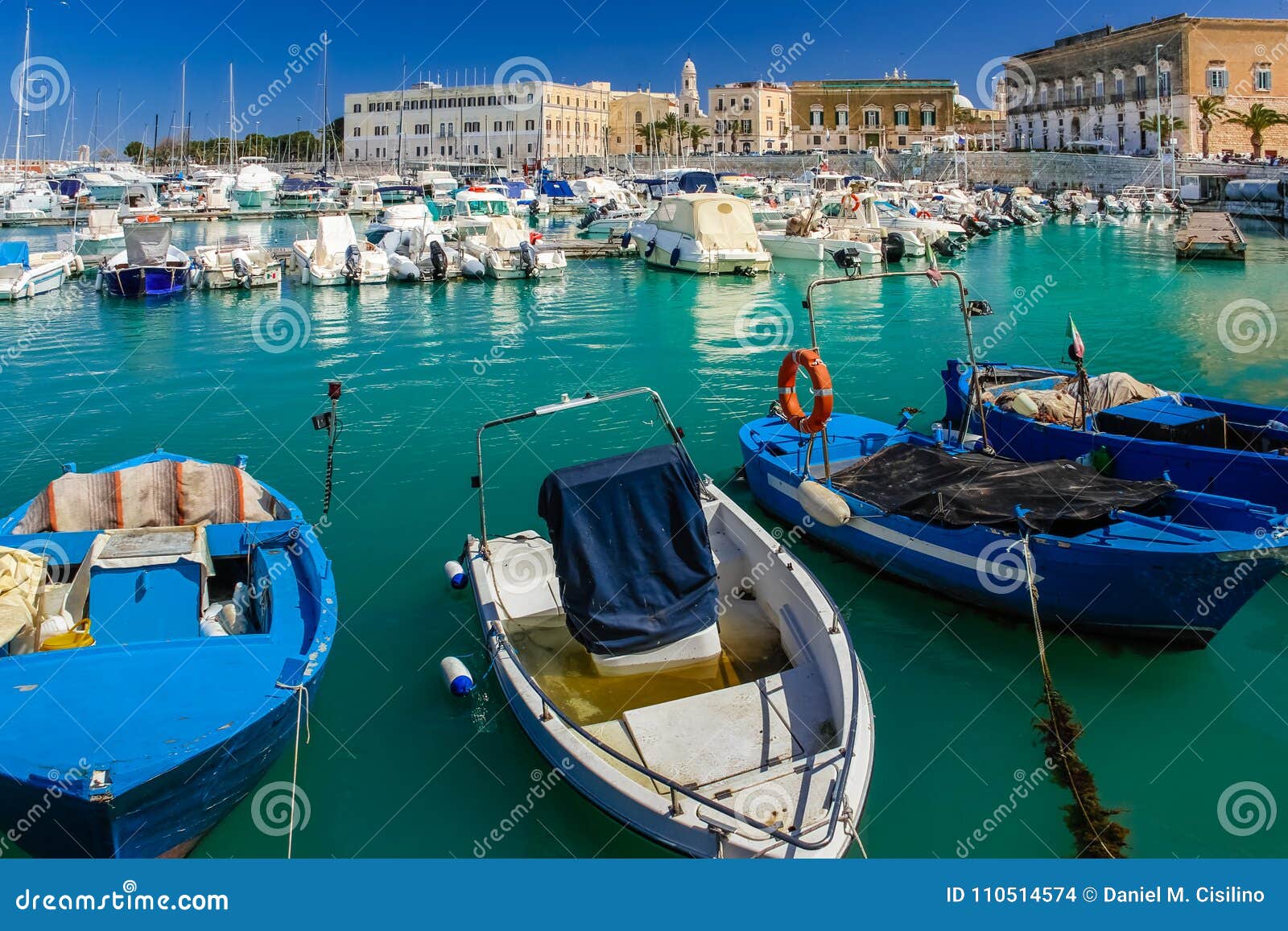 The Harbour. Trani. Apulia. Italy Stock Photo - Image of belltower ...