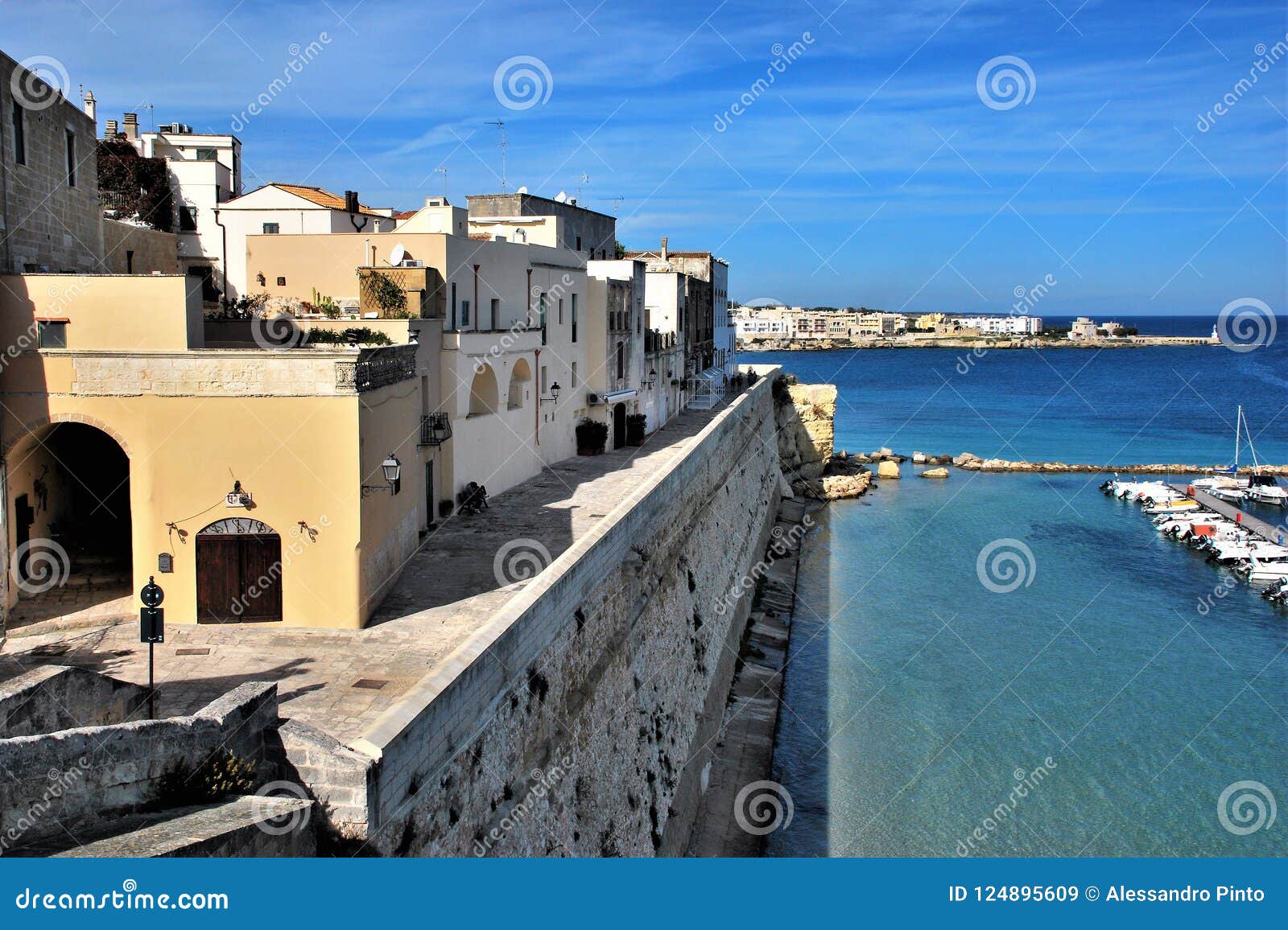 Harbour and Typical Architecture in Otranto Stock Image - Image of ...