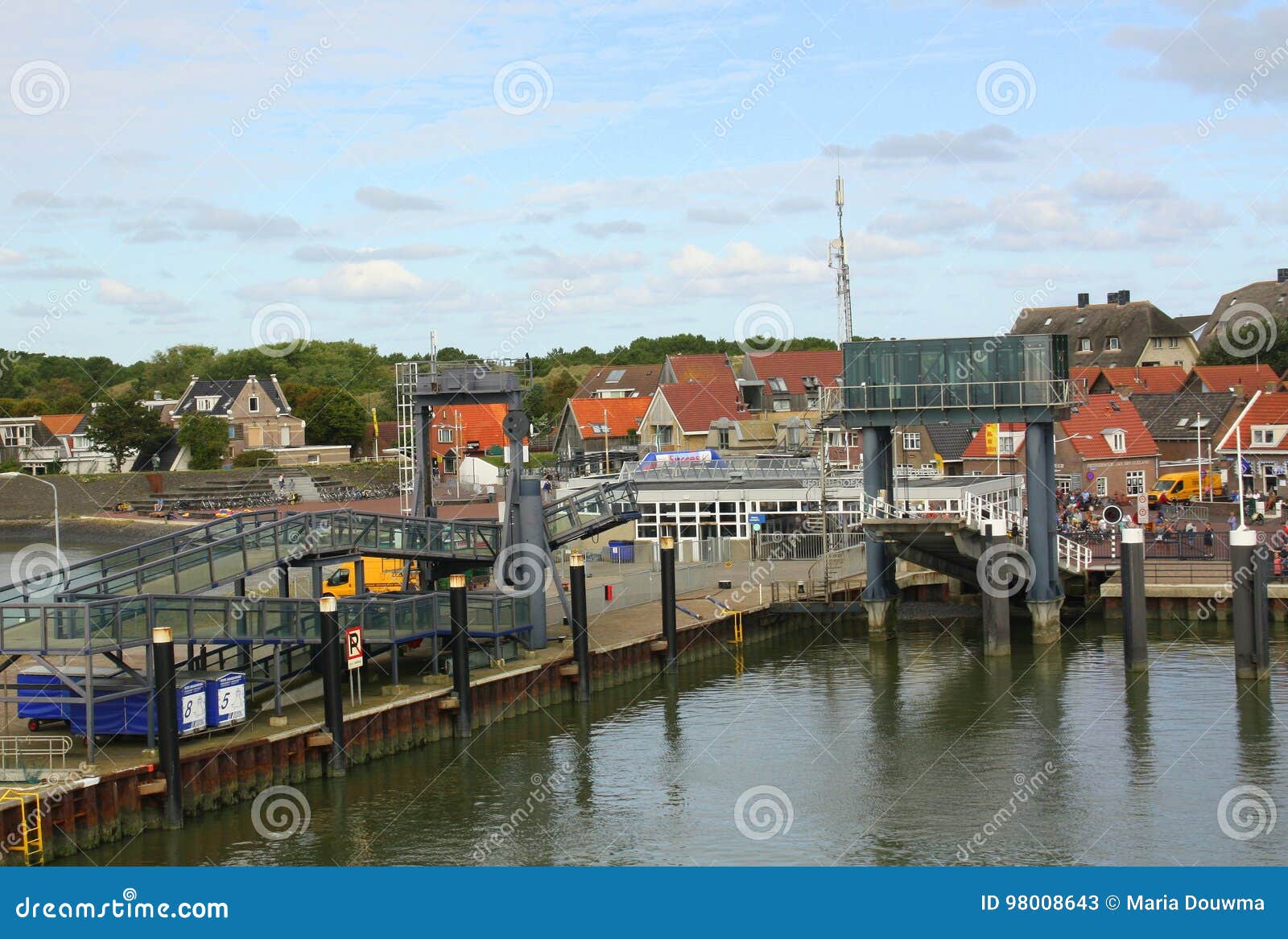 Harbour of Vlieland editorial stock photo. Image of port - 98008643