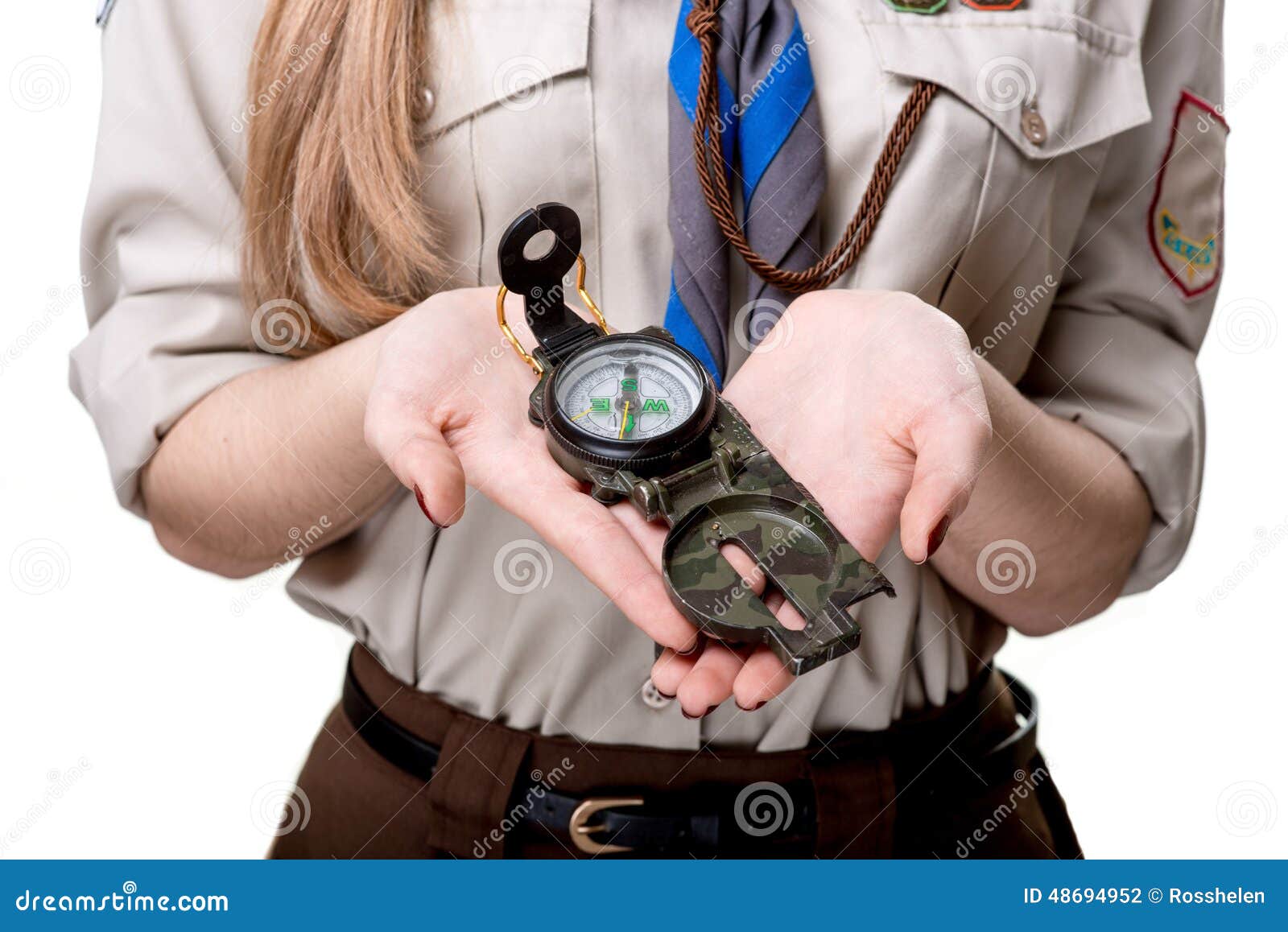 Harcerz w studiu zdjęcie stock. Obraz złożonej z mapa - 48694952