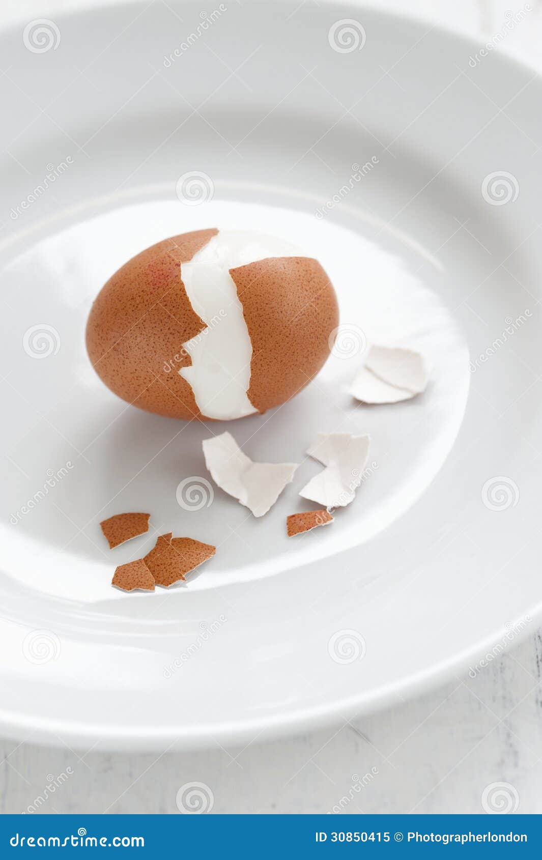 Hard boiled egg in shell stock image. Image of view, high - 30850415