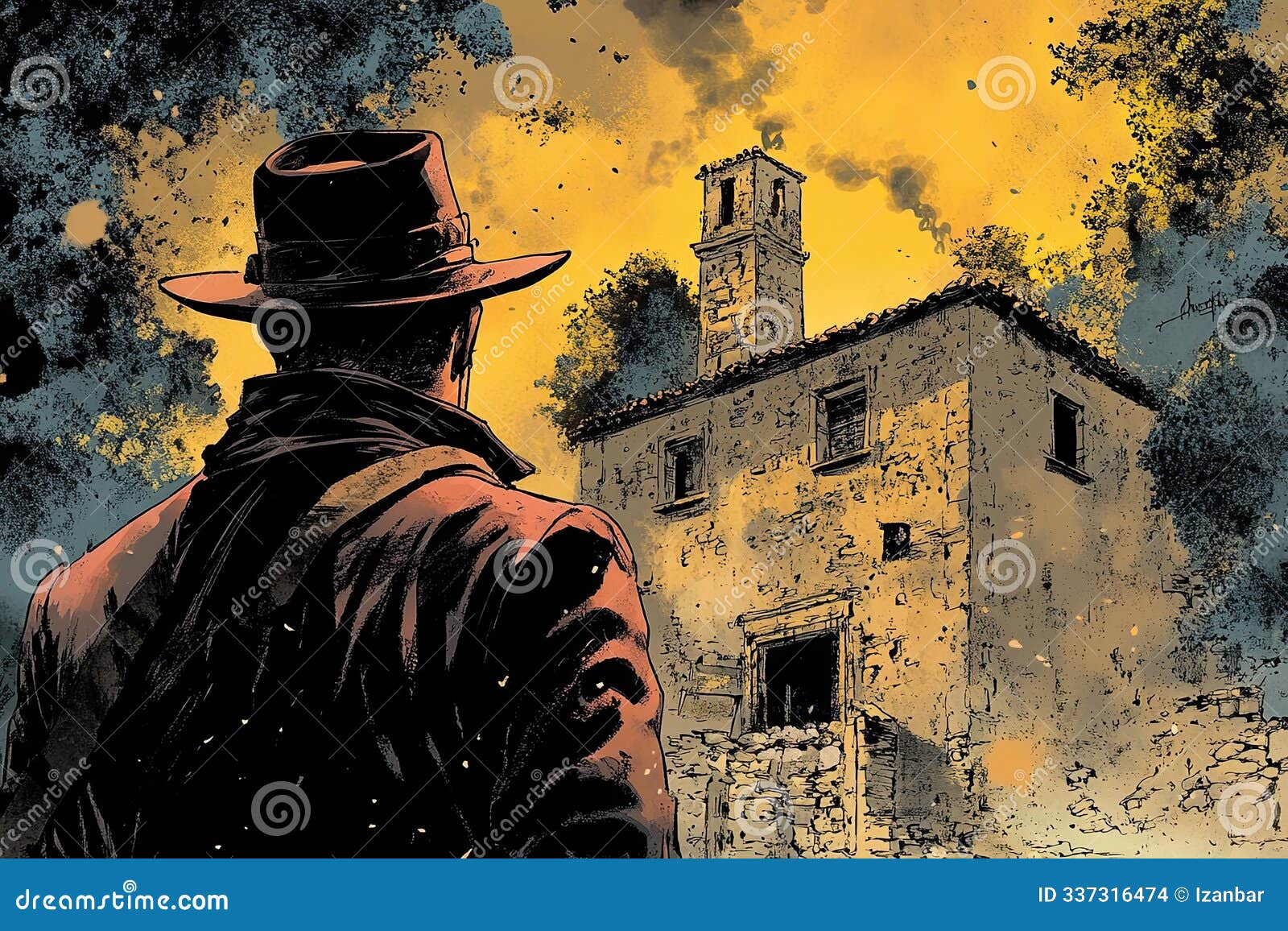 An Hard Boiled Pulp Comic Investigators Mistery Noir Scene Generative ...