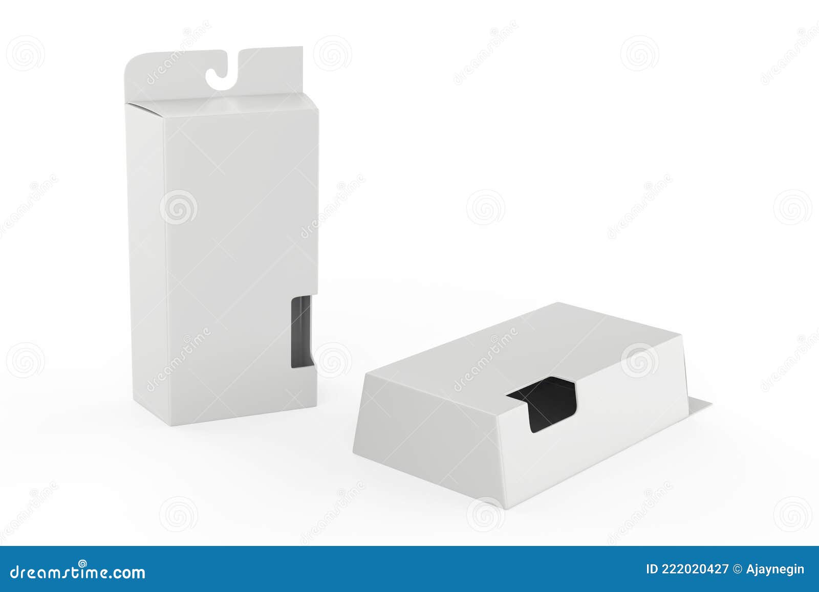 Hard Box with Window Set Mock-up Stock Illustration - Illustration of ...
