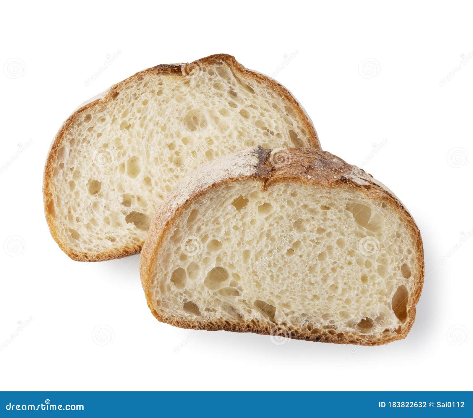 Hard Bread Placed on a White Background Stock Photo - Image of crust ...