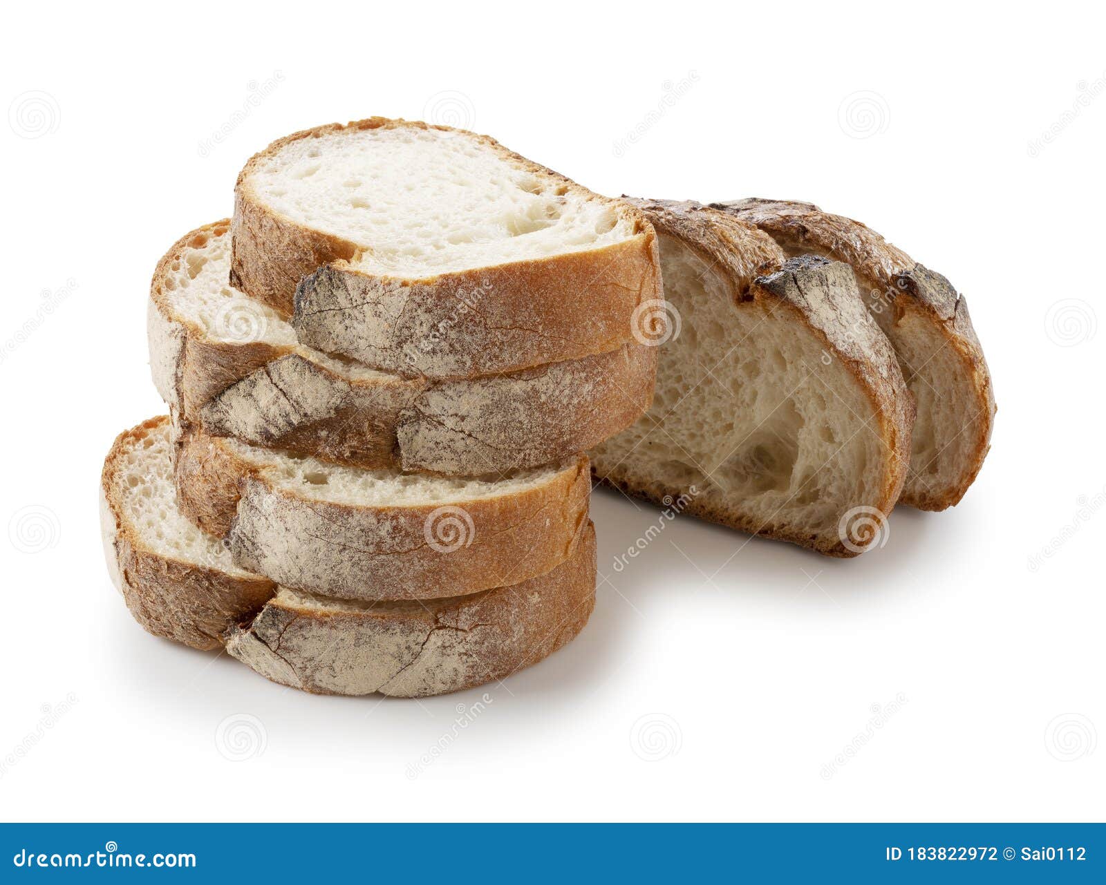 Hard Bread Placed on a White Background Stock Photo - Image of fresh ...