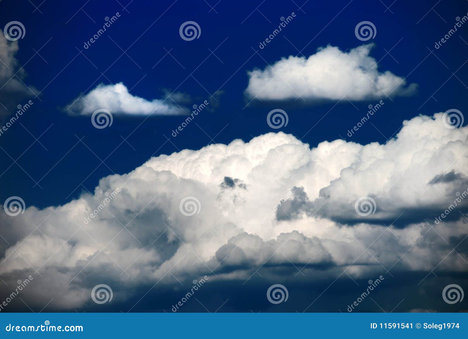 Hard Clouds Against Blue Sky Stock Image - Image of cumulus, outdoor ...