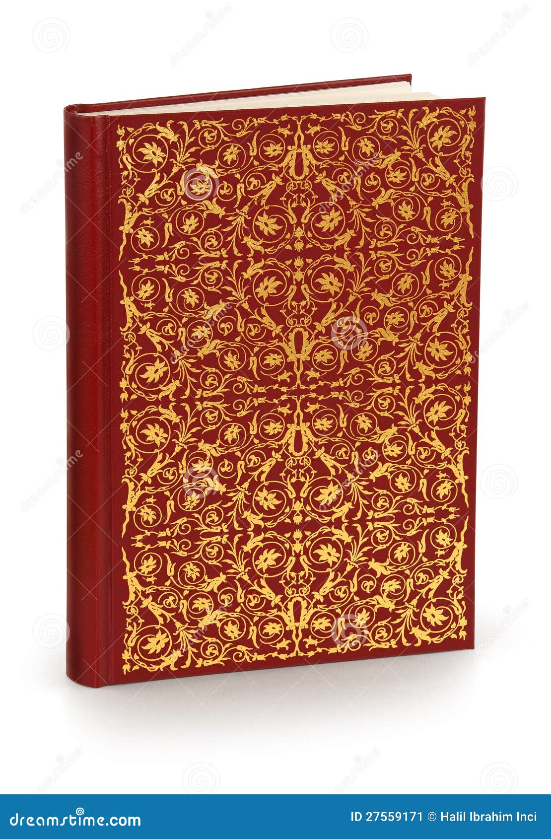 Red Hard Cover Book, Blank Page Isolate Royalty-Free Stock Image ...