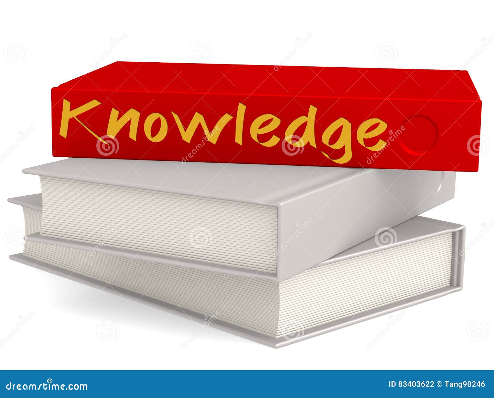 Hard Cover Red Books with Knowledge Word Stock Illustration ...