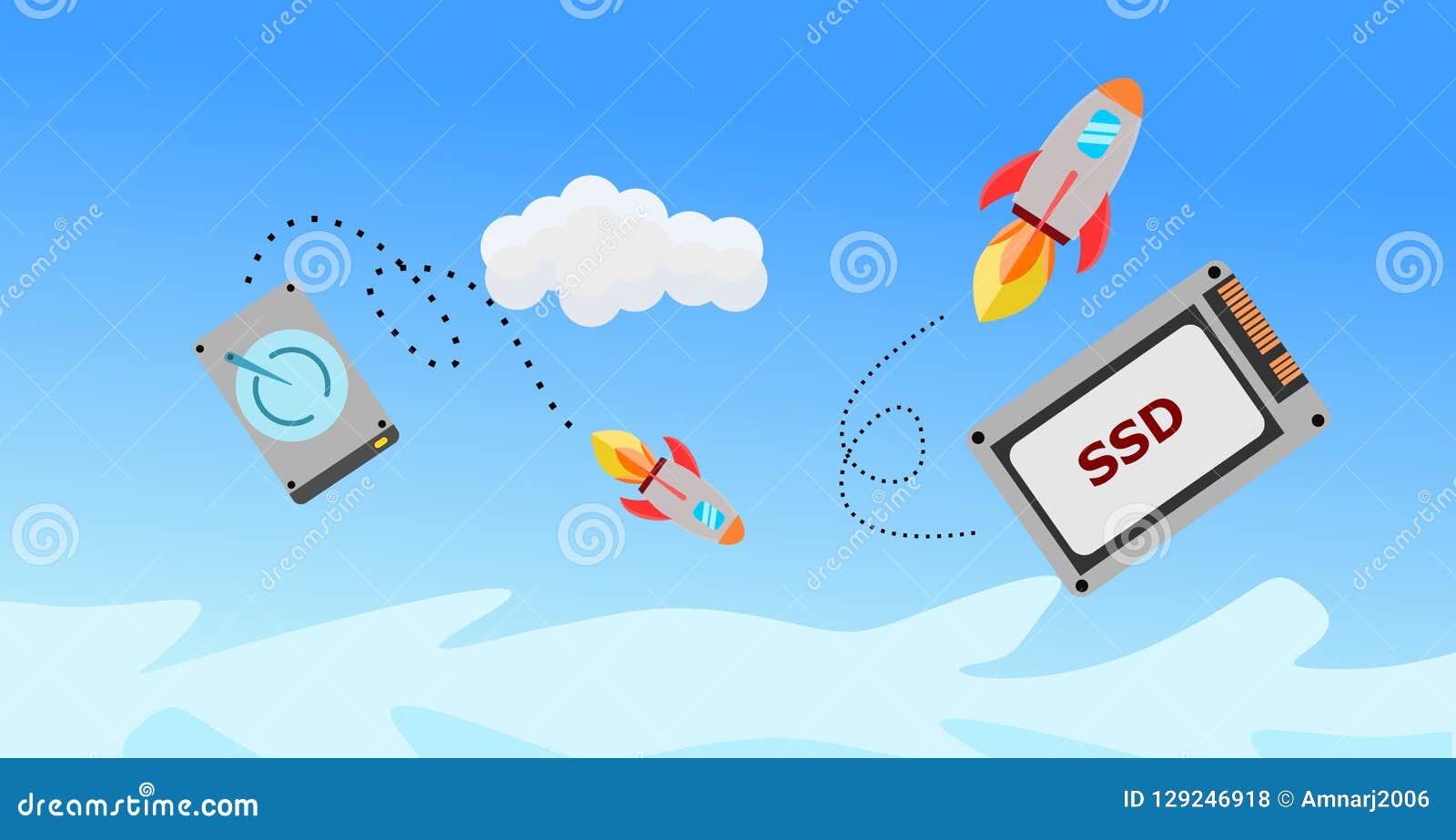 Hard Disc Drive Icon on Color Background, Stock Illustration ...