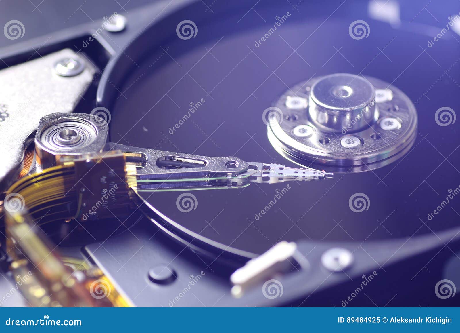 Hard Disc Drive Repair Macro Stock Image - Image of magnetic, hardware ...