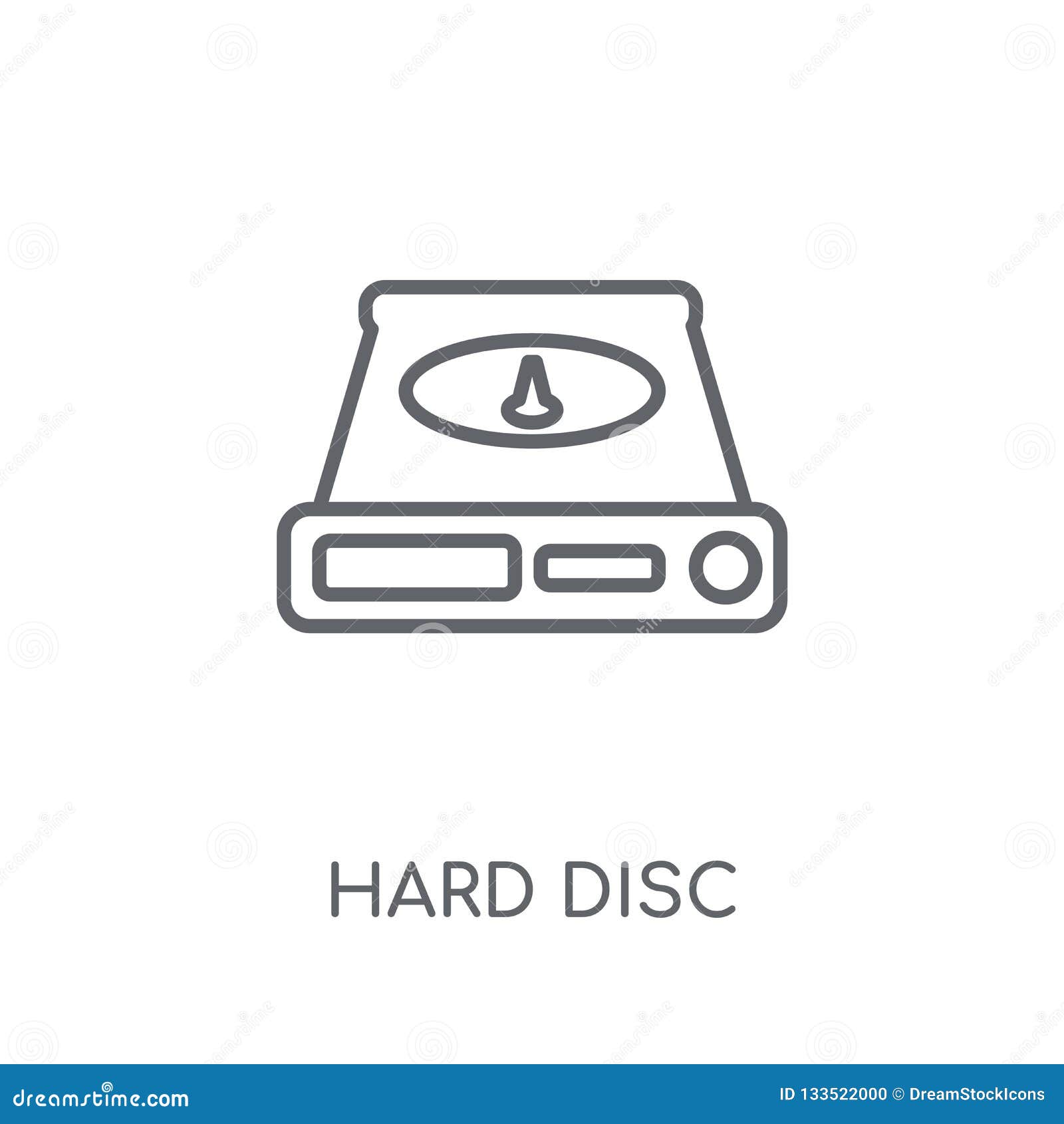 Hard Disc Linear Icon. Modern Outline Hard Disc Logo Concept on Stock ...