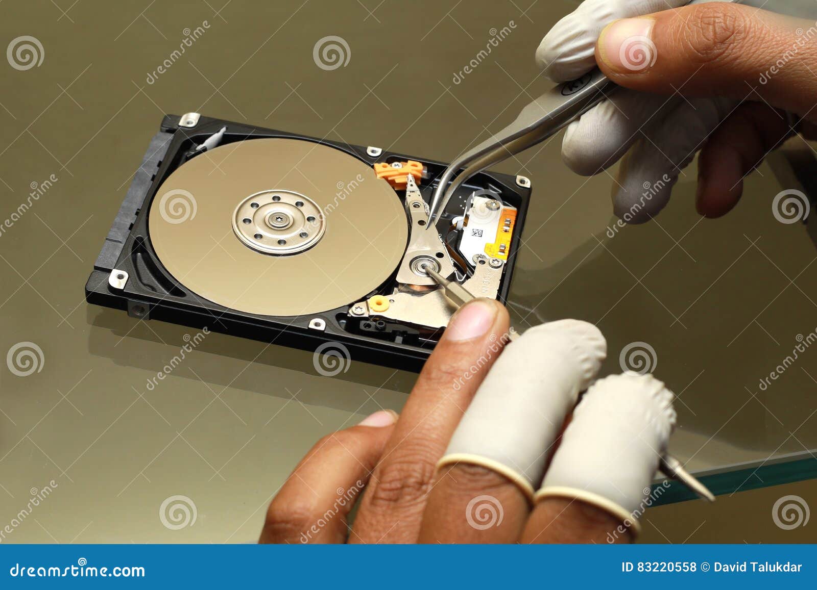 Hard Disc Recovery Lab stock photo. Image of motherboard - 83220558