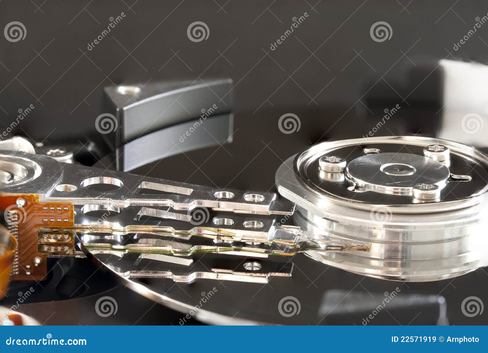 Hard Disk Actuator Arm stock image. Image of information - 22571919