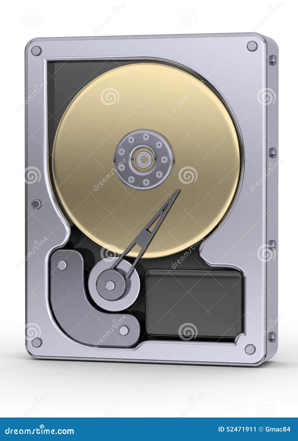 Hard Disk 3d stock illustration. Illustration of object - 52471911