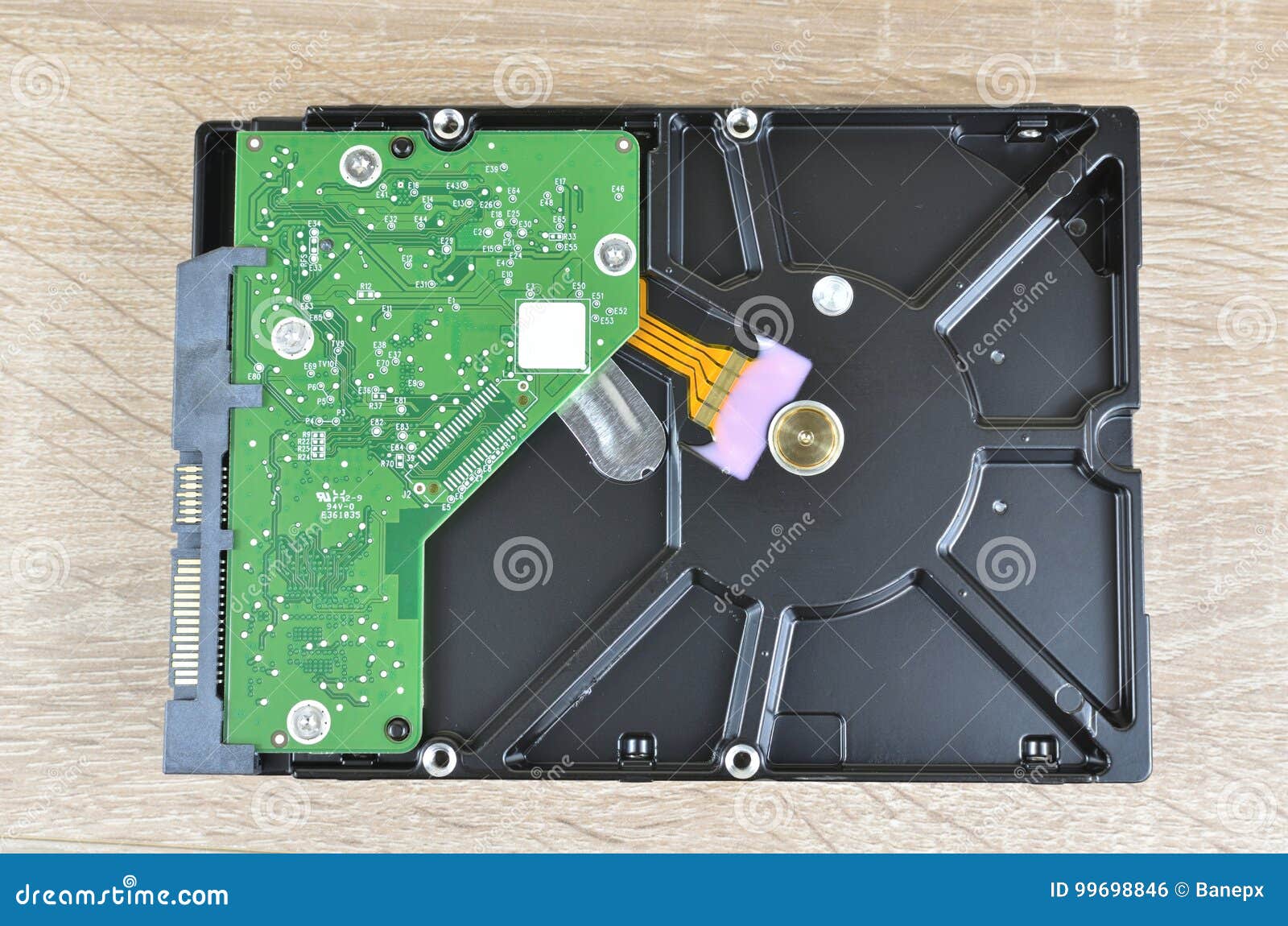 Hard disk on a desk stock photo. Image of hitech, industry - 99698846