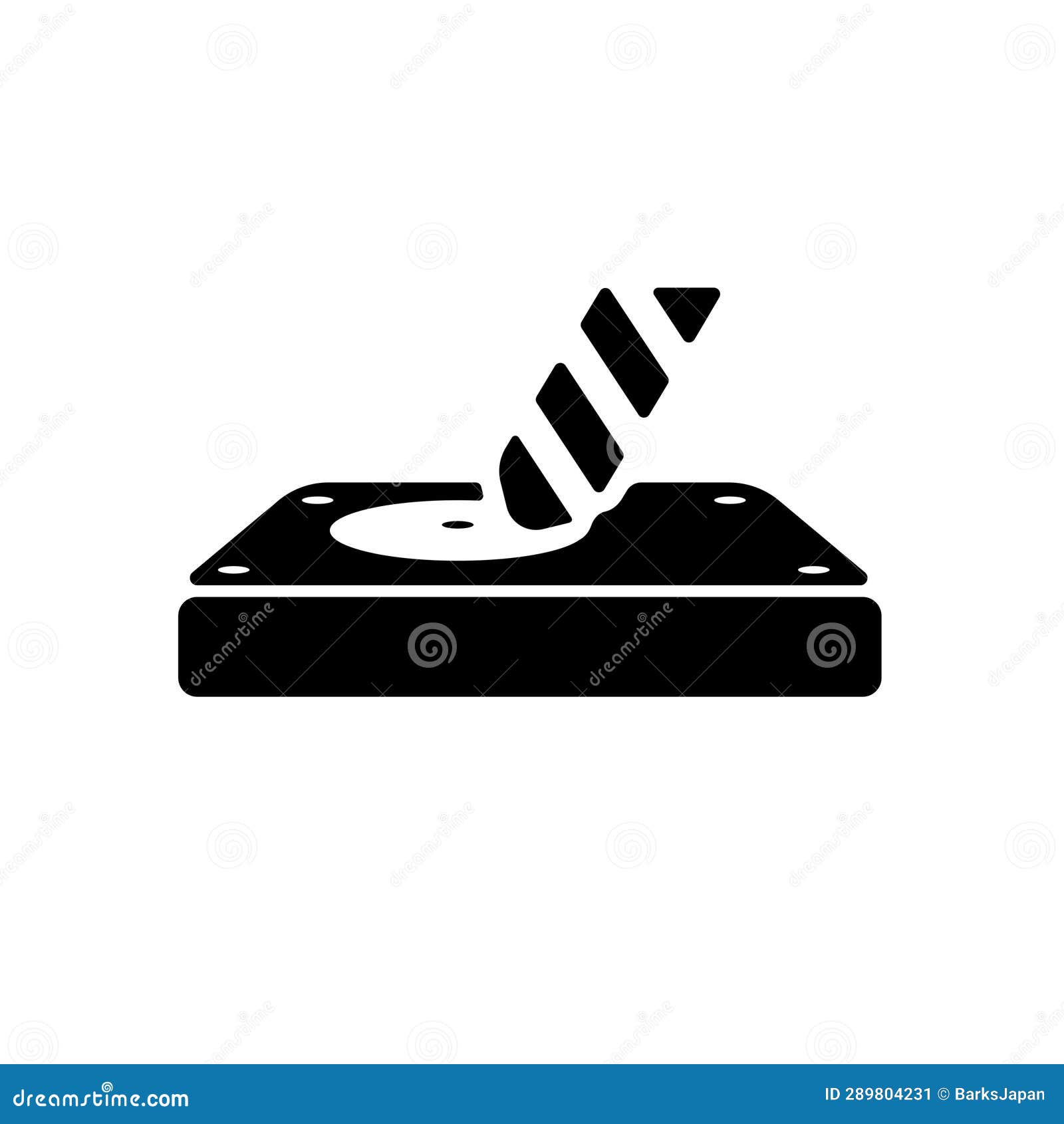 Hard Disk Destruction (data Erasure) Icon Illustration Stock Vector ...