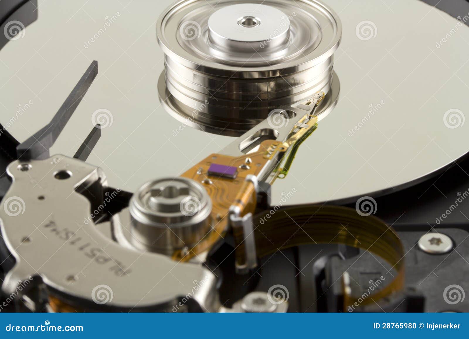 Hard Disk from within with Disk Rotation Stock Photo - Image of ...