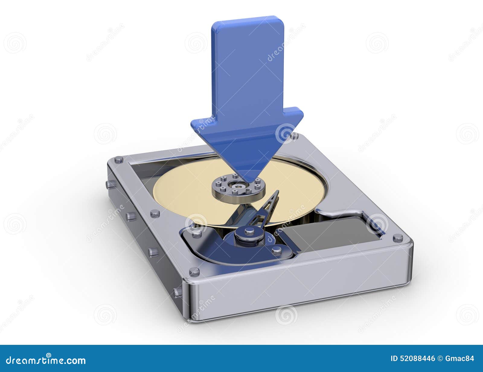 Hard Disk Download Concept stock illustration. Illustration of download ...