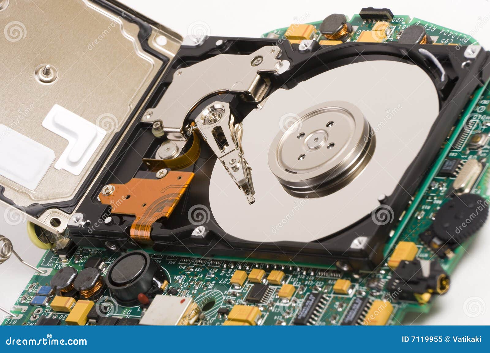 Hard disk drive stock image. Image of device, disk, closeup - 7119955
