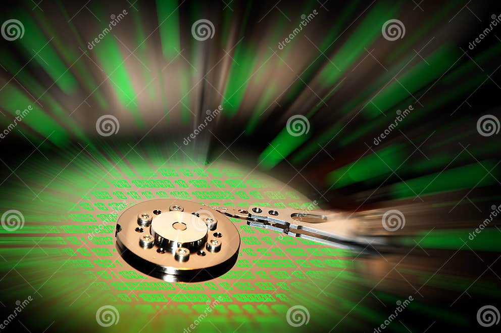Hard Disk Drive with Abstract Color Reflection. Stock Photo - Image of ...