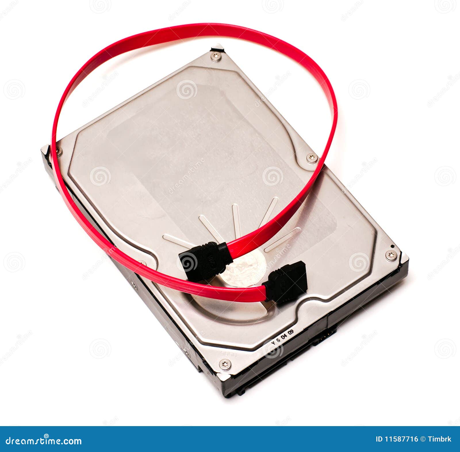 Hard disk drive and cable stock photo. Image of drive - 11587716