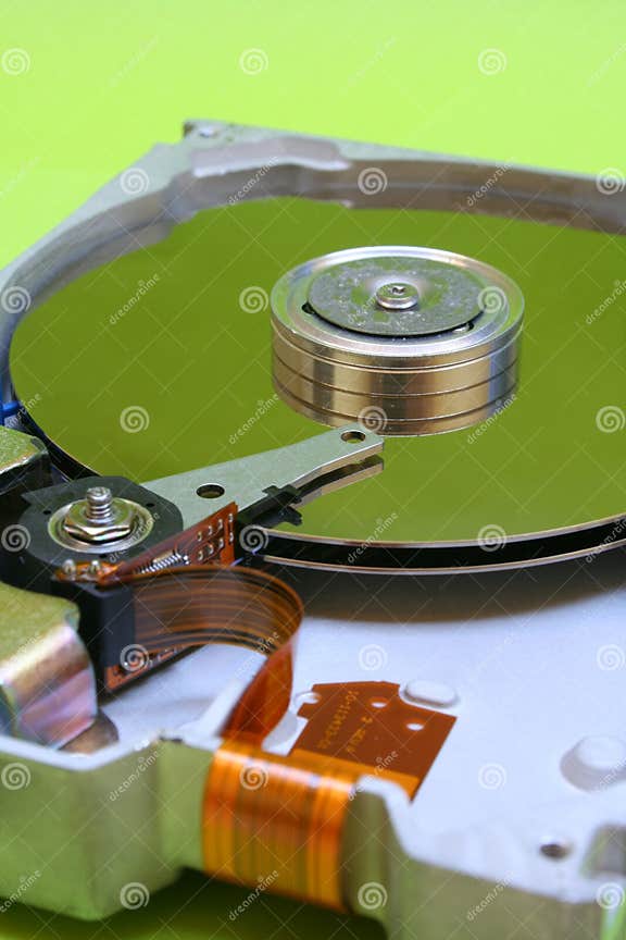 Hard Disk Drive - Green stock image. Image of head, drive - 1245039
