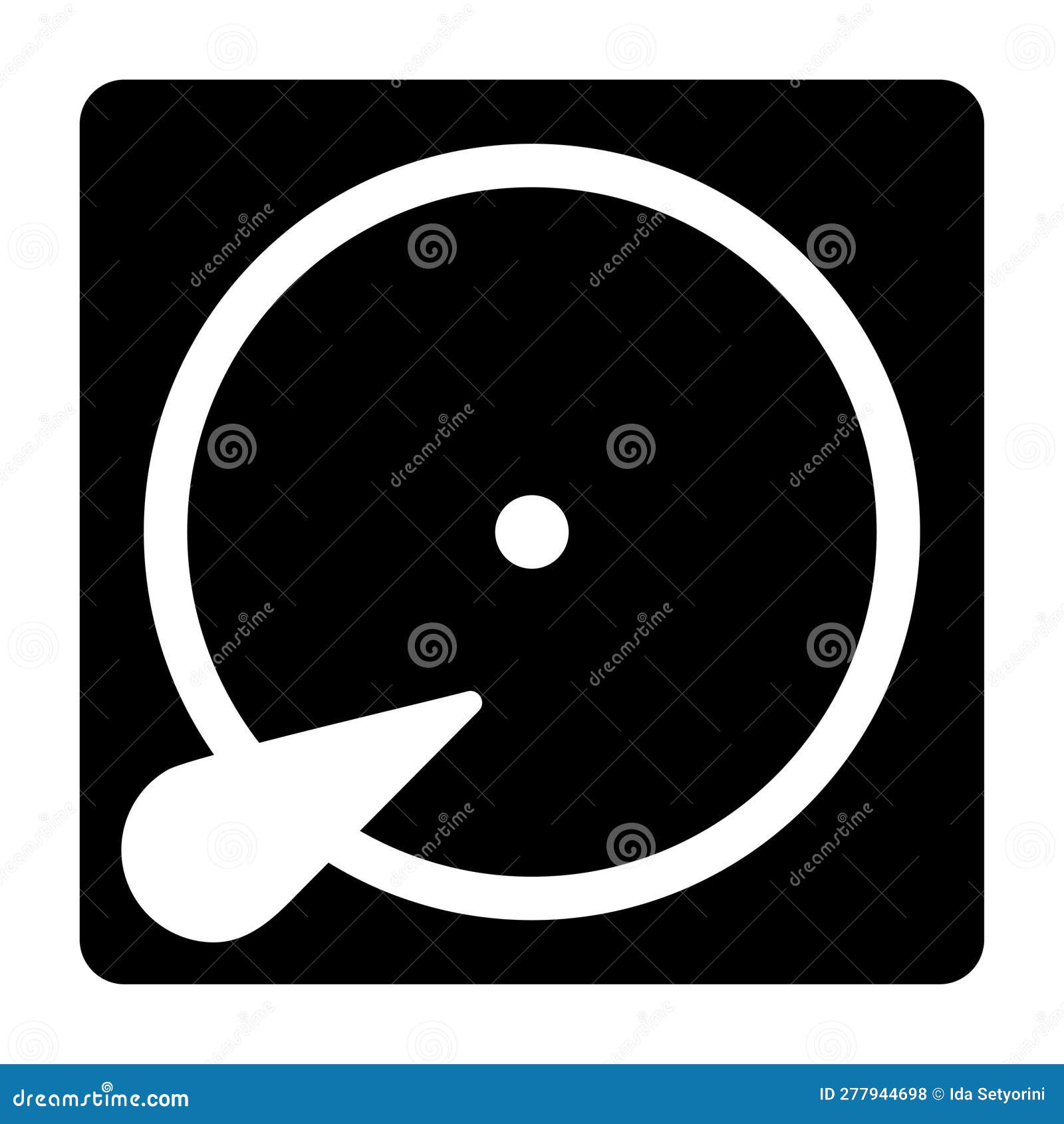 Hard Disk Drive, Hardware HDD Storage Icon Vector Stock Illustration ...