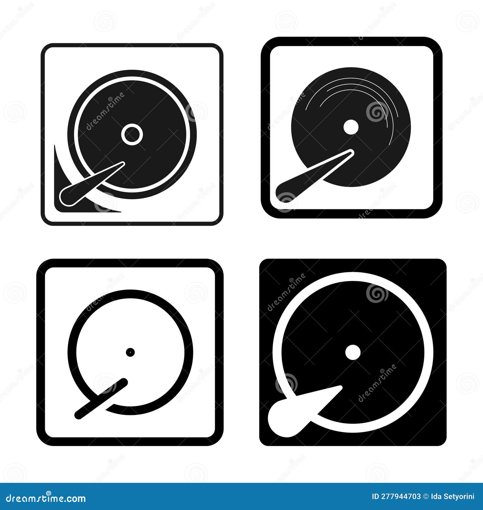 Hard Disk Drive, Hardware HDD Storage Icon Vector Stock Illustration ...