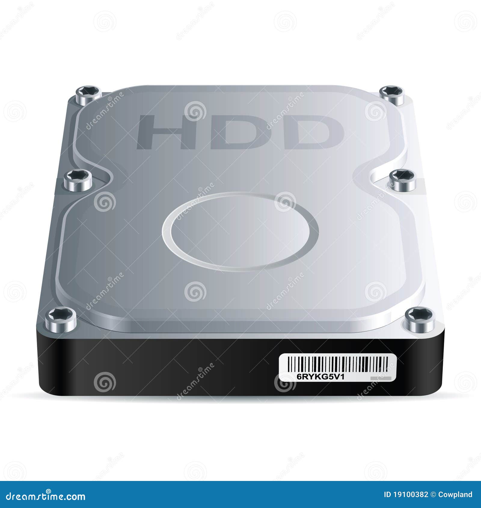 Hard disk drive (HDD) stock vector. Illustration of computer - 19100382