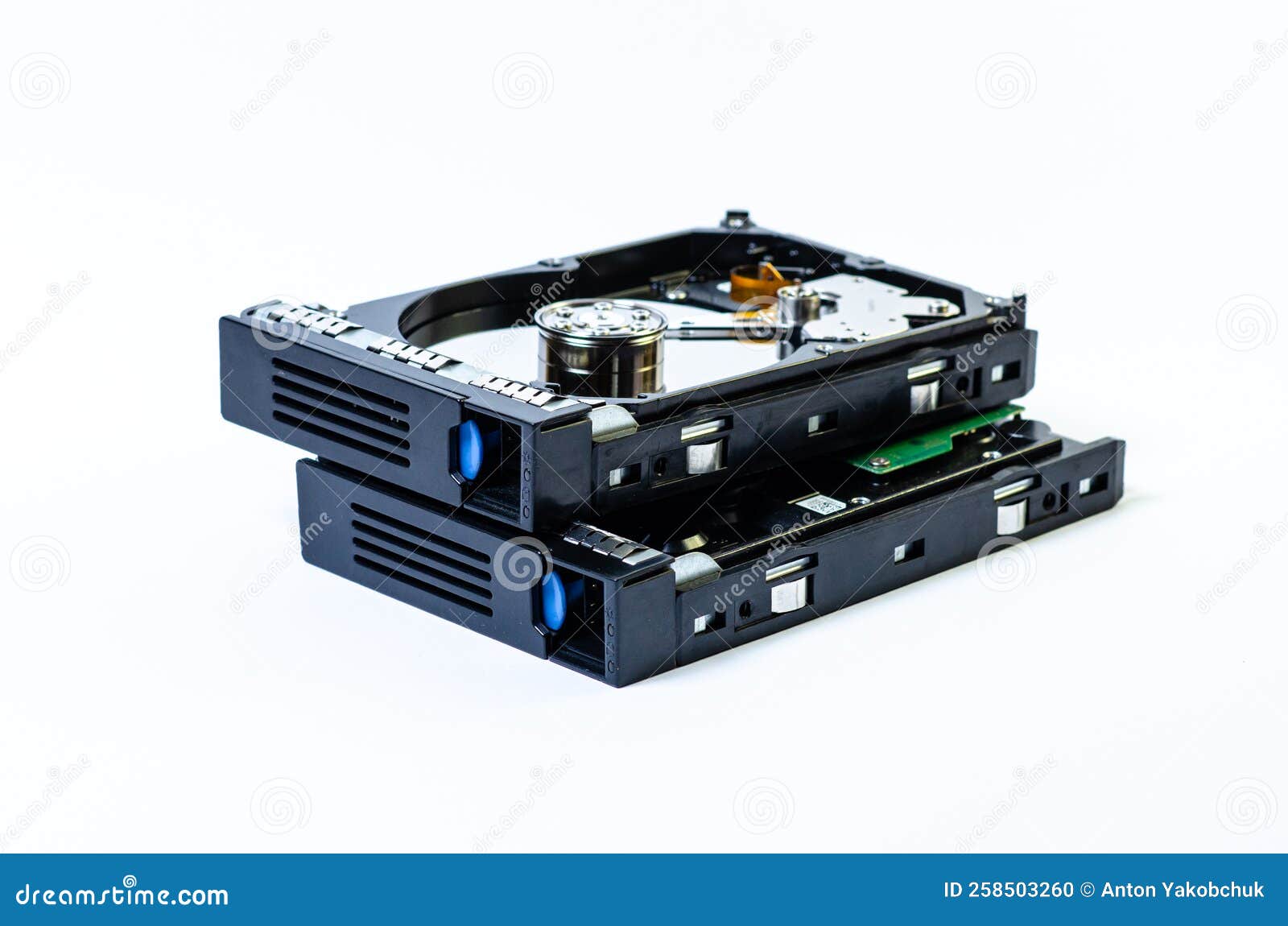 Hard Disk Drive HDD of Different Size Isolated on White Stock Photo ...