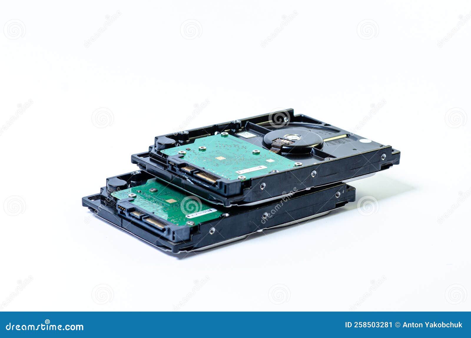 Hard Disk Drive HDD of Different Size Isolated on White Stock Image ...