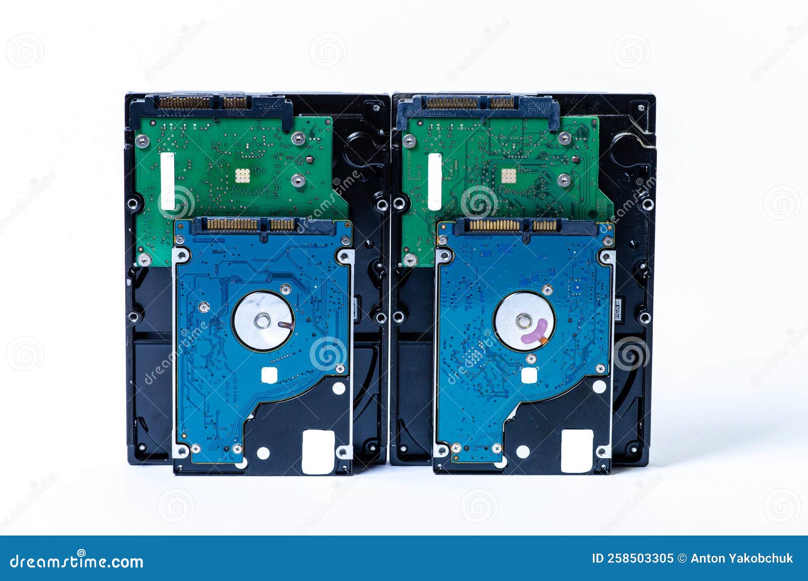 Hard Disk Drive HDD of Different Size Isolated on White Stock Image ...