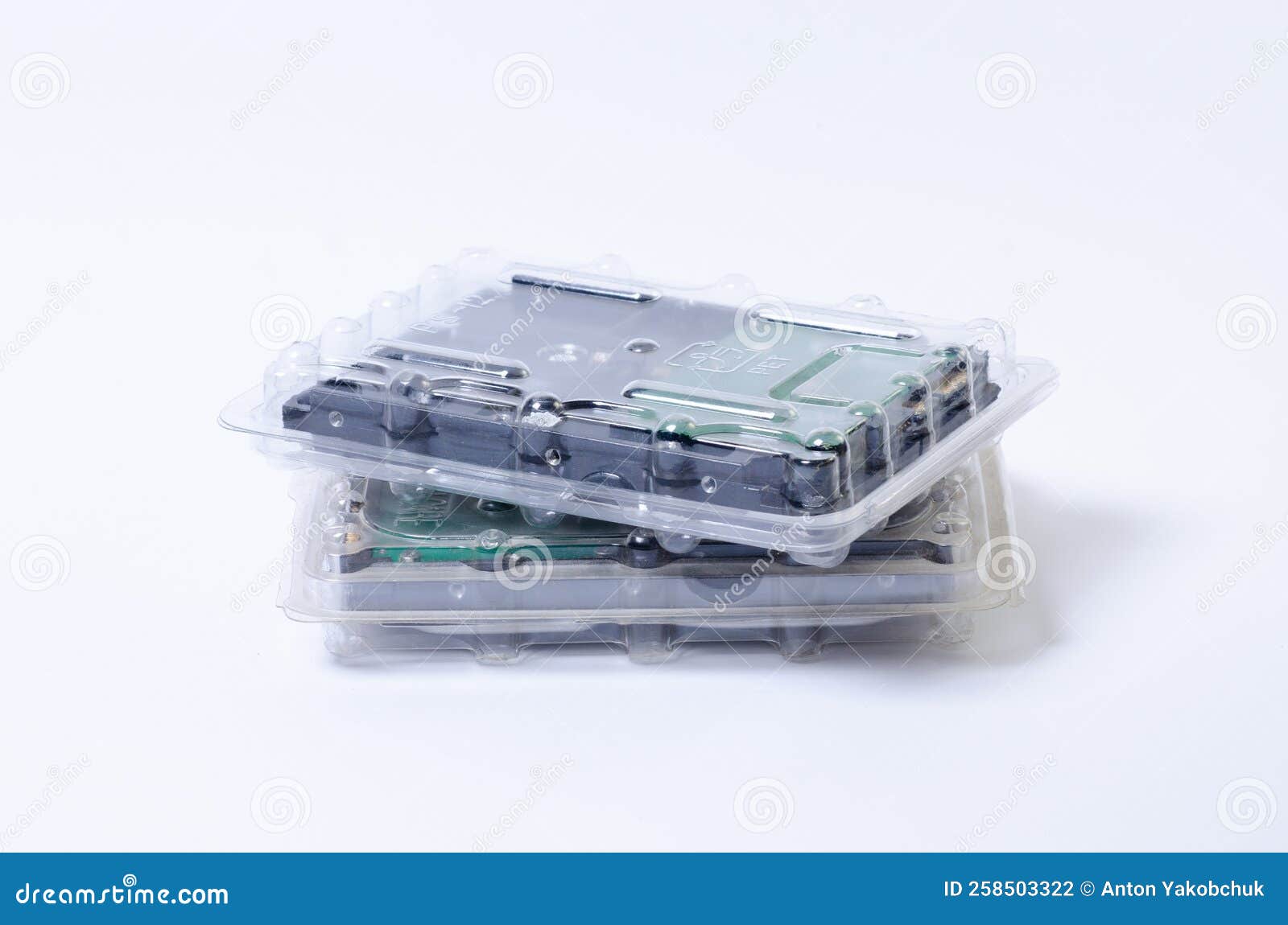 Hard Disk Drive HDD of Different Size Isolated on White Stock Photo ...