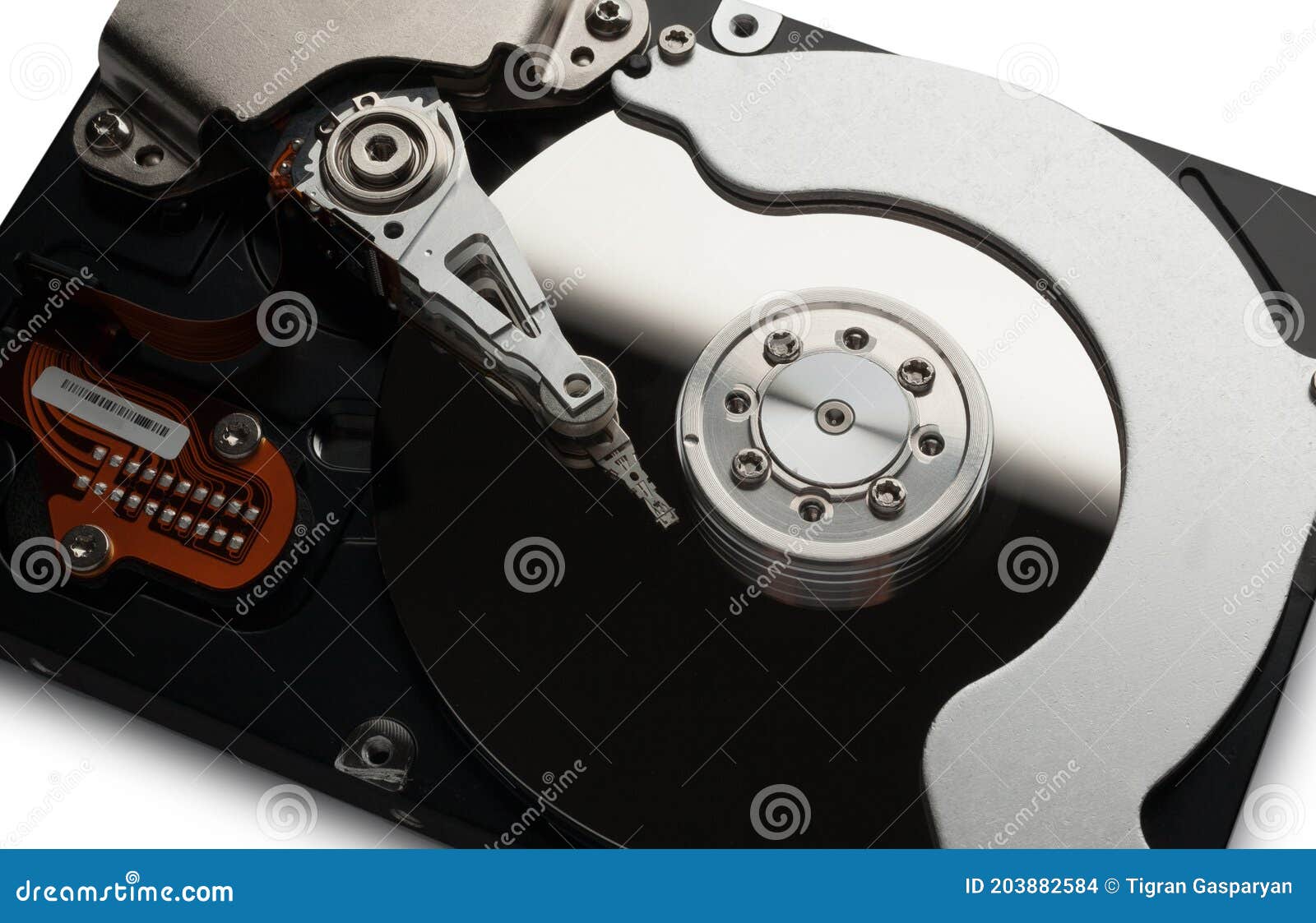 Hard Disk Drive HDD Isolated on White Background Stock Photo - Image of ...