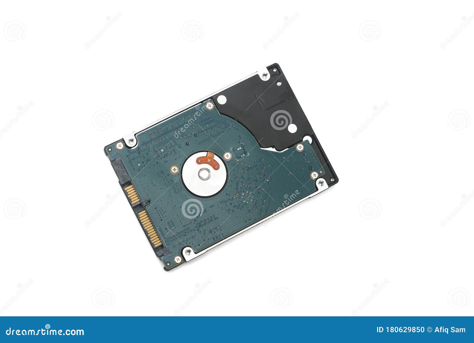 Hard Disk Over White Background Stock Photo - Image of medium, computer ...
