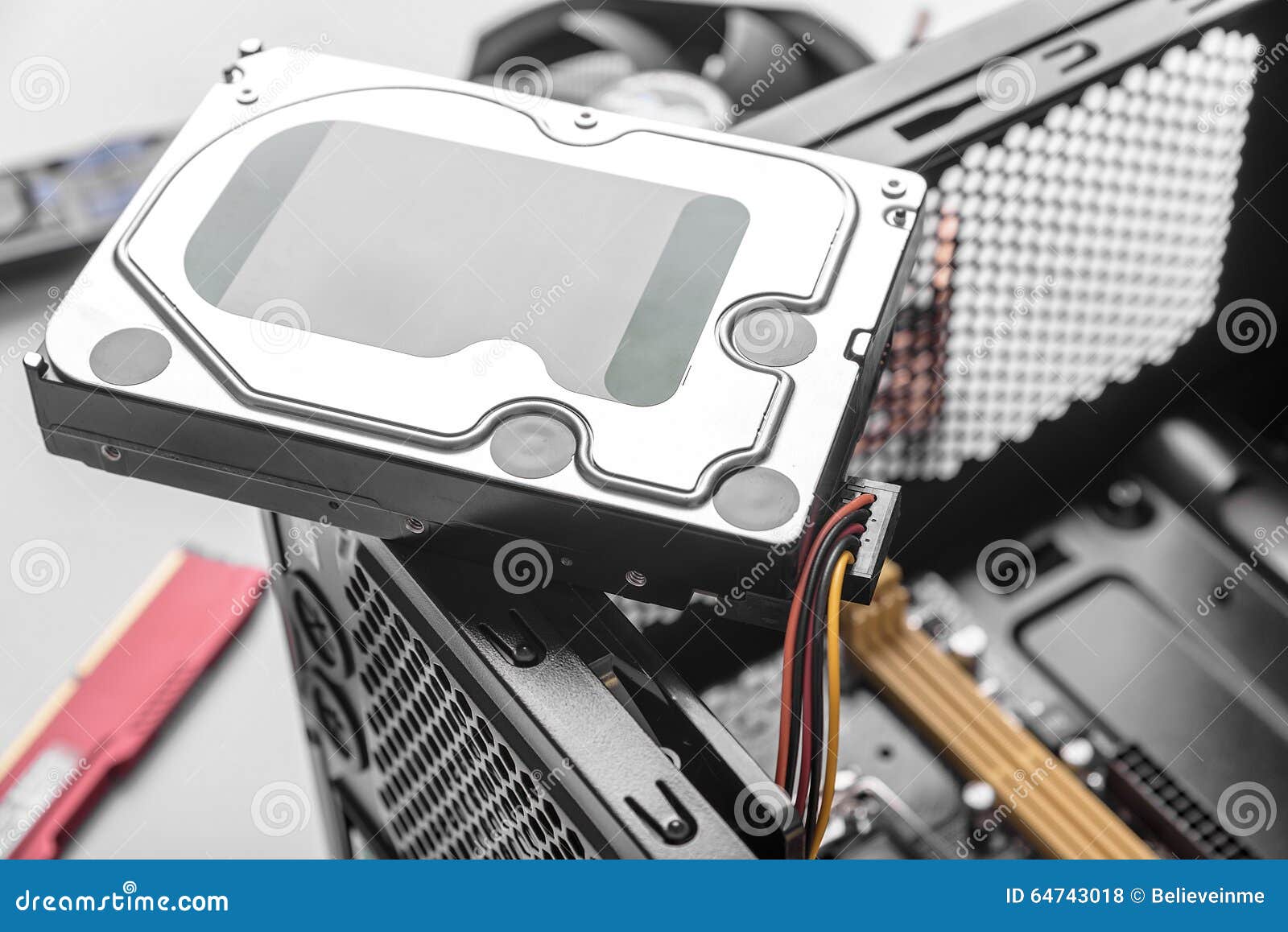 Hard disk drive HDD stock photo. Image of cylinder, device - 64743018