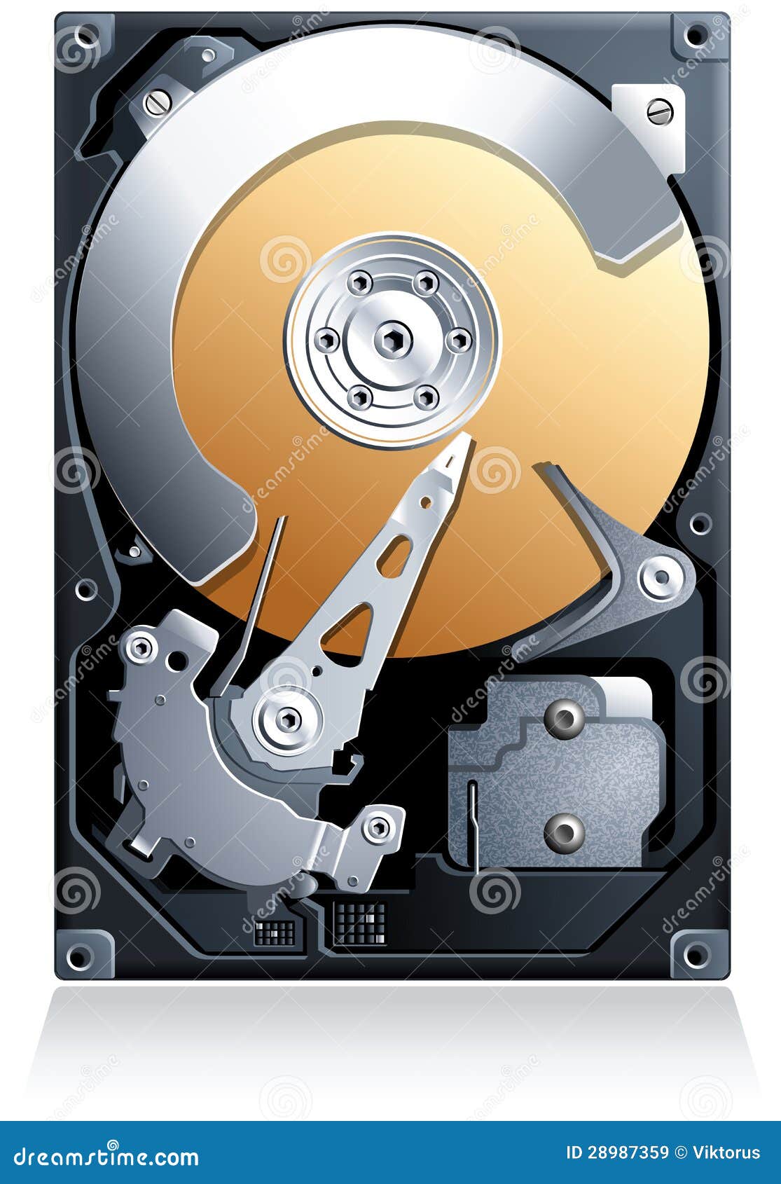 Hard disk drive HDD vector stock vector. Illustration of megabyte ...