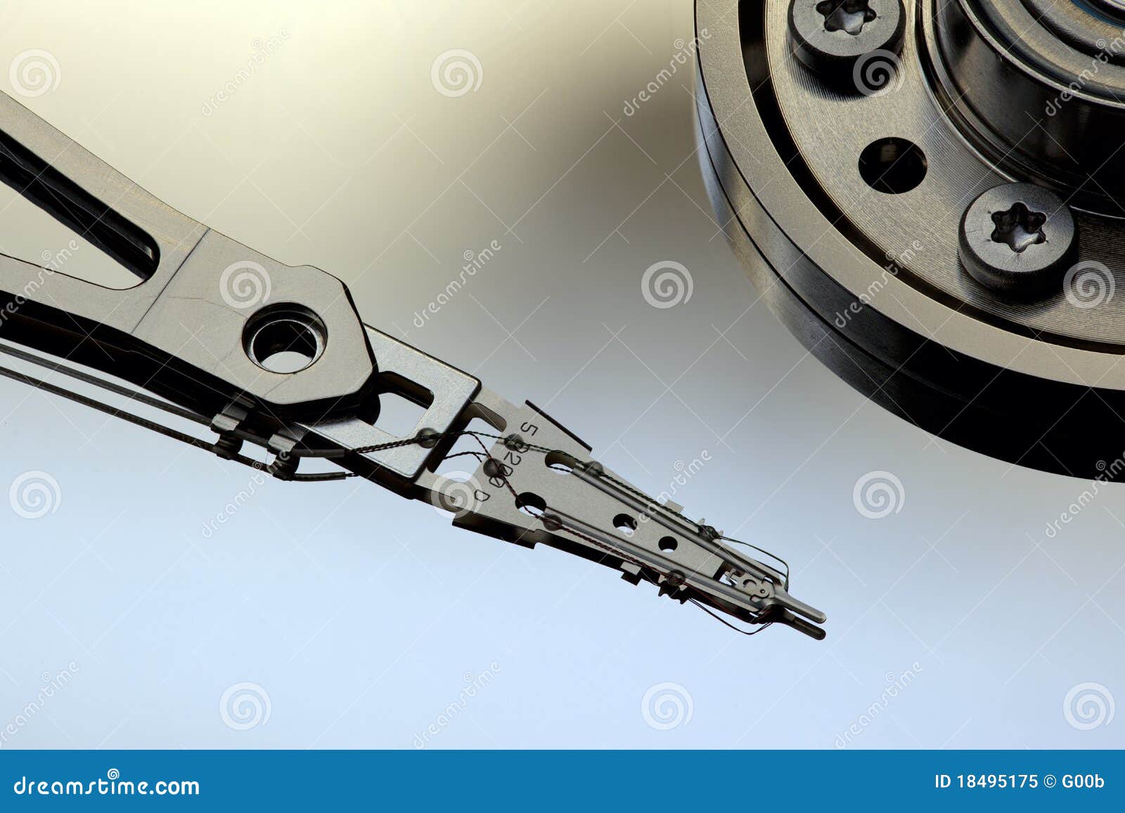 Hard disk drive head stock image. Image of server, device - 18495175