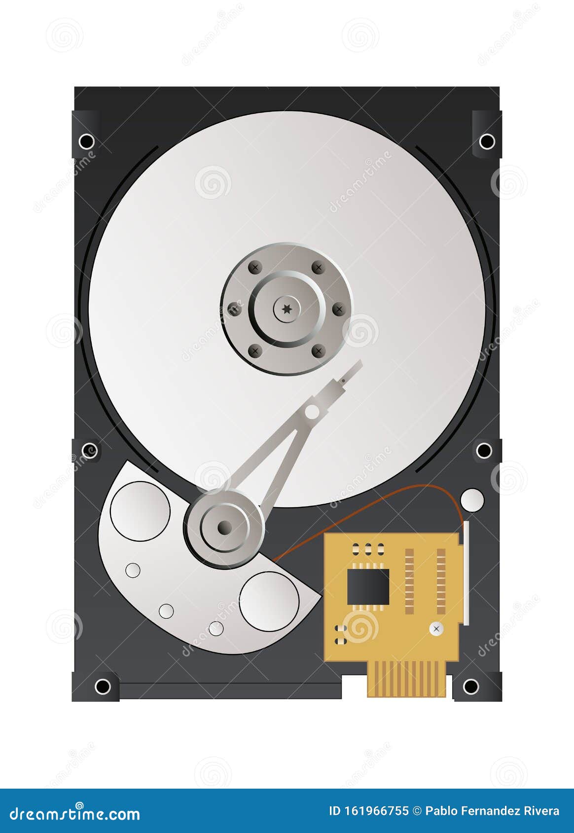 Hard Disk Drive stock vector. Illustration of device - 161966755