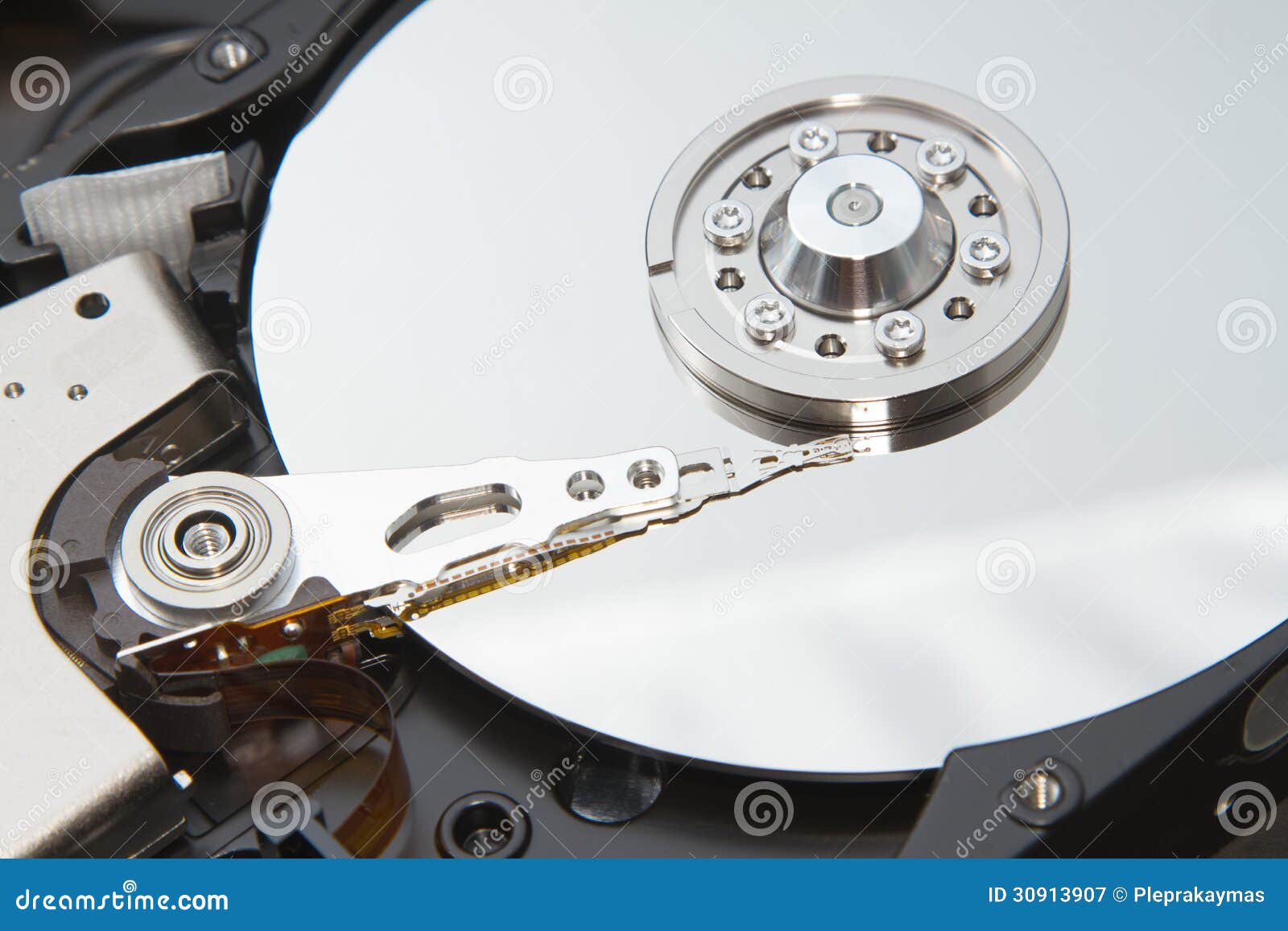 Hard disk drive inside stock image. Image of disk, data - 30913907